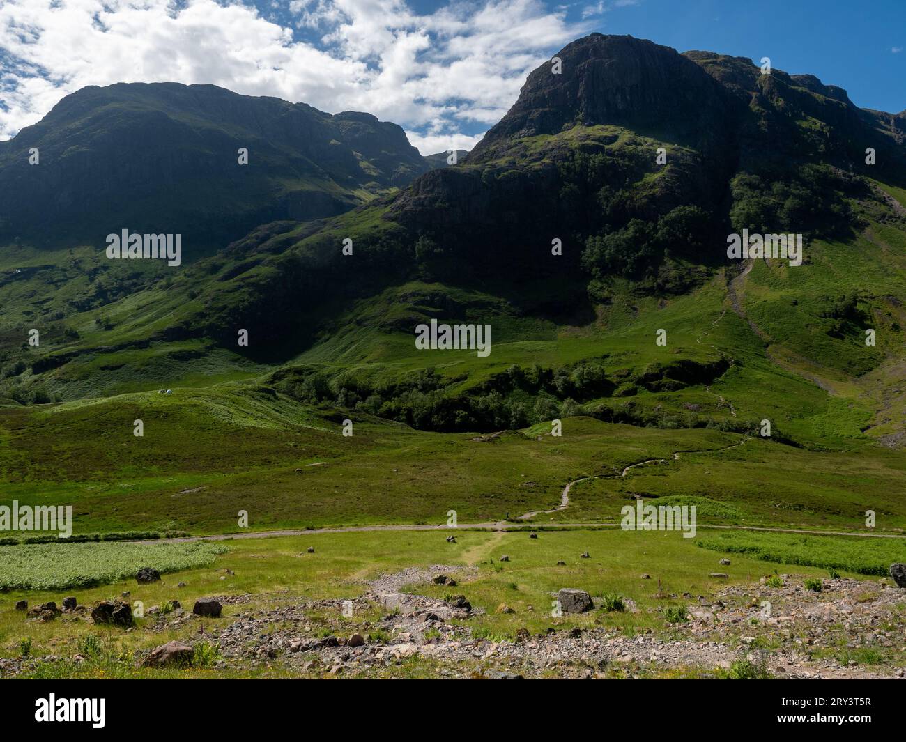 Three Sisters in the Glaciated valley of Glencoe in the Lochaber ...