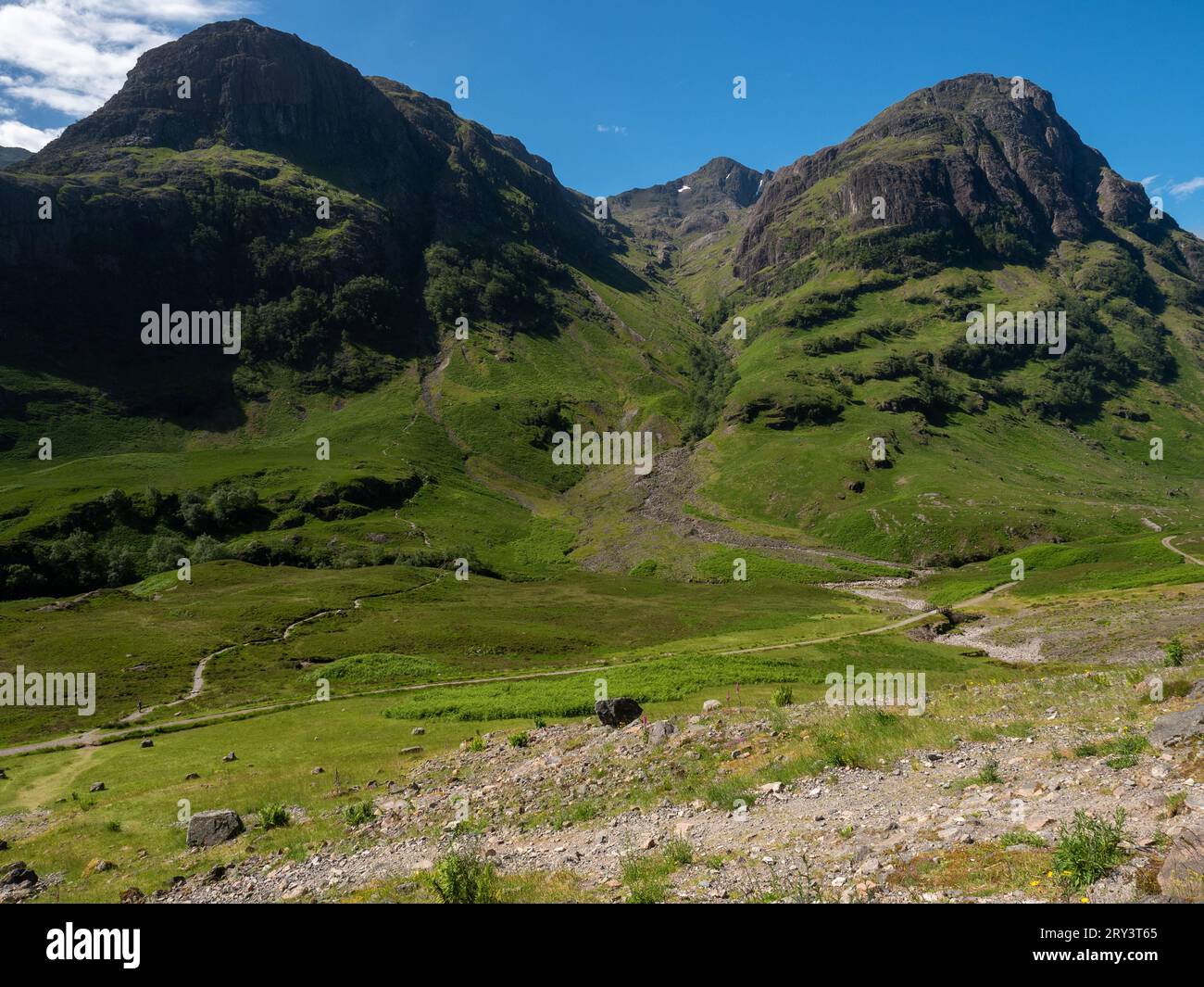Three Sisters in the Glaciated valley of Glencoe in the Lochaber ...