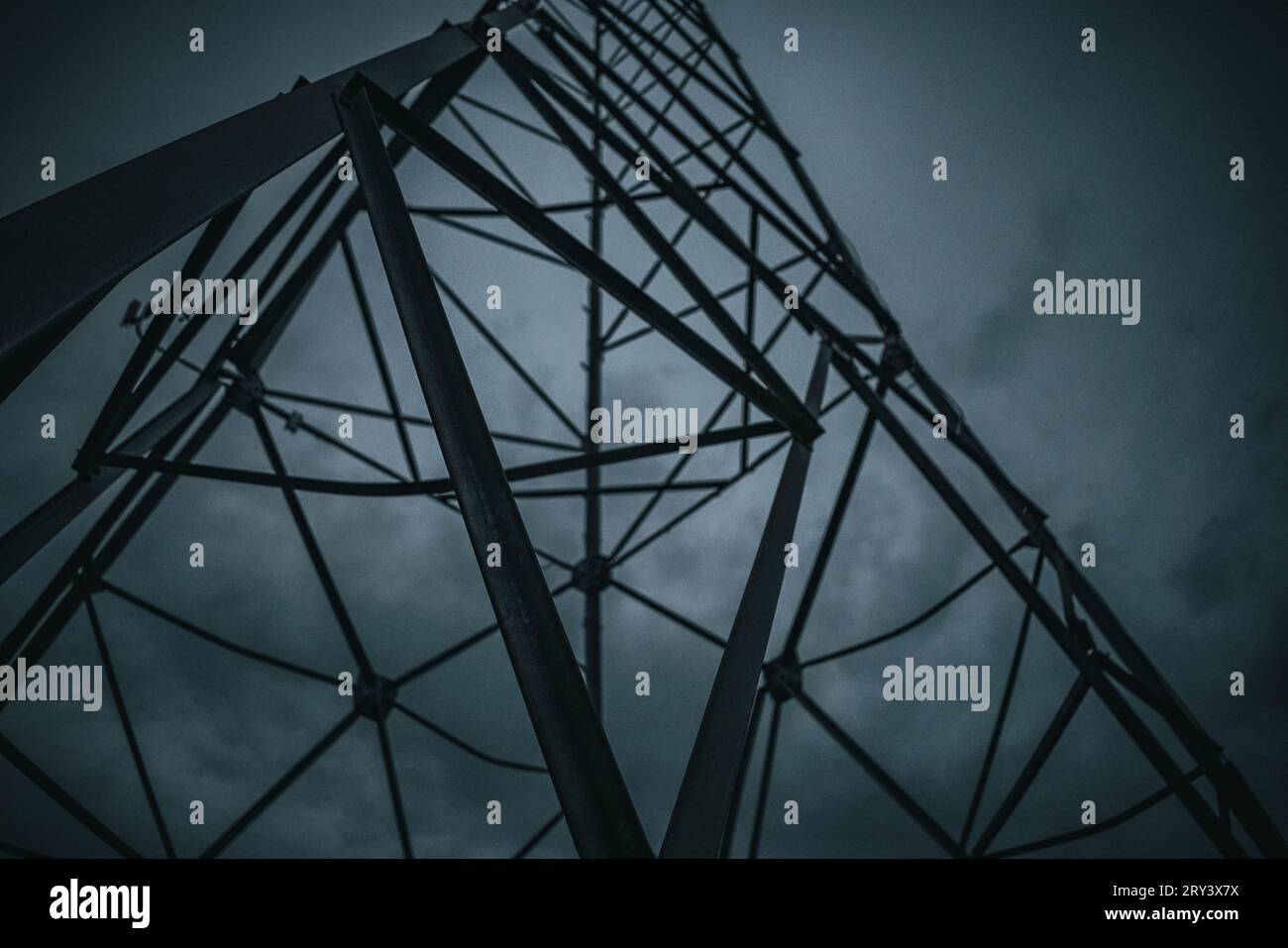 lines and geometry of an electric poll Stock Photo - Alamy