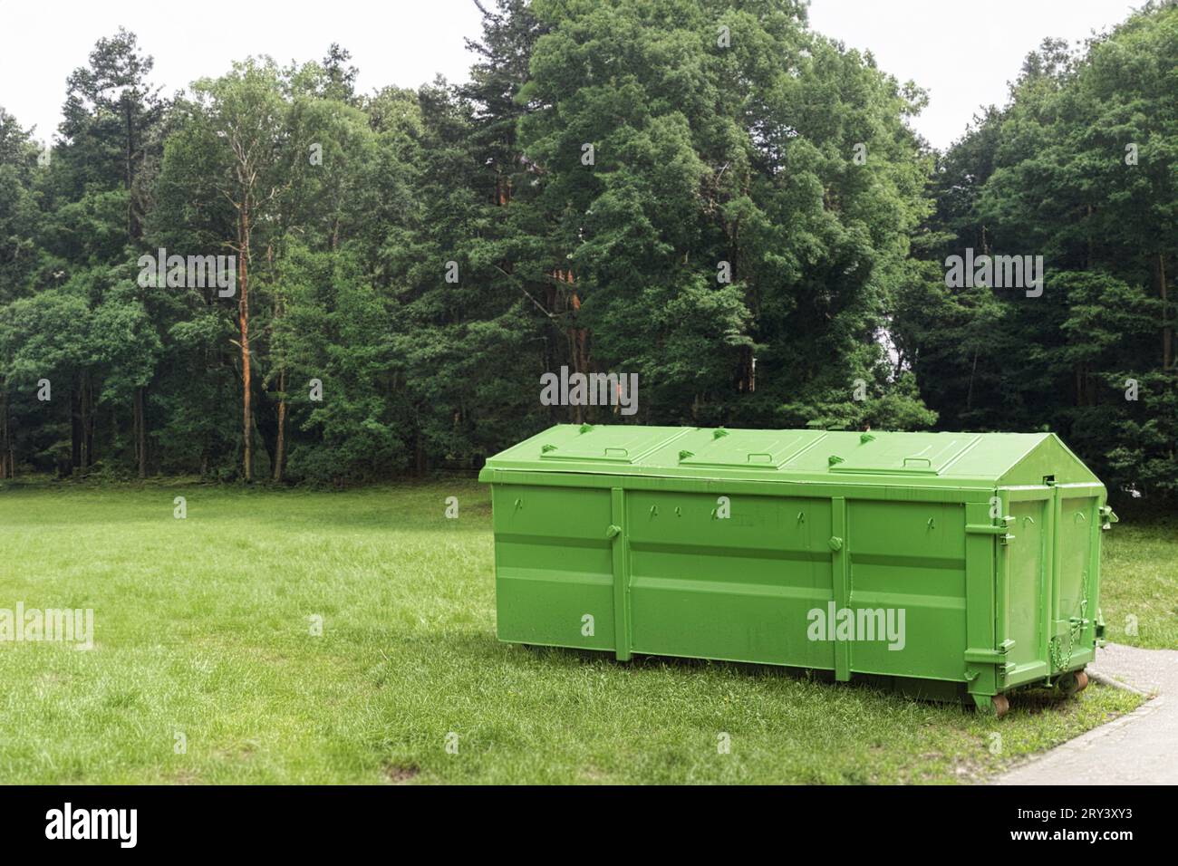 A large container for washing and construction waste. A garbage can for ...
