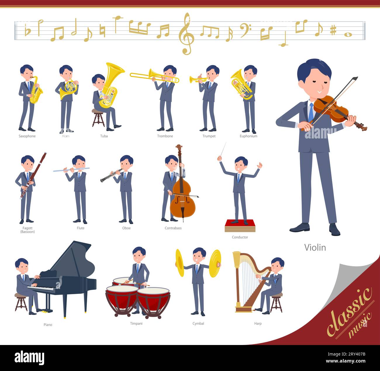 Asian conductor music Stock Vector Images - Alamy