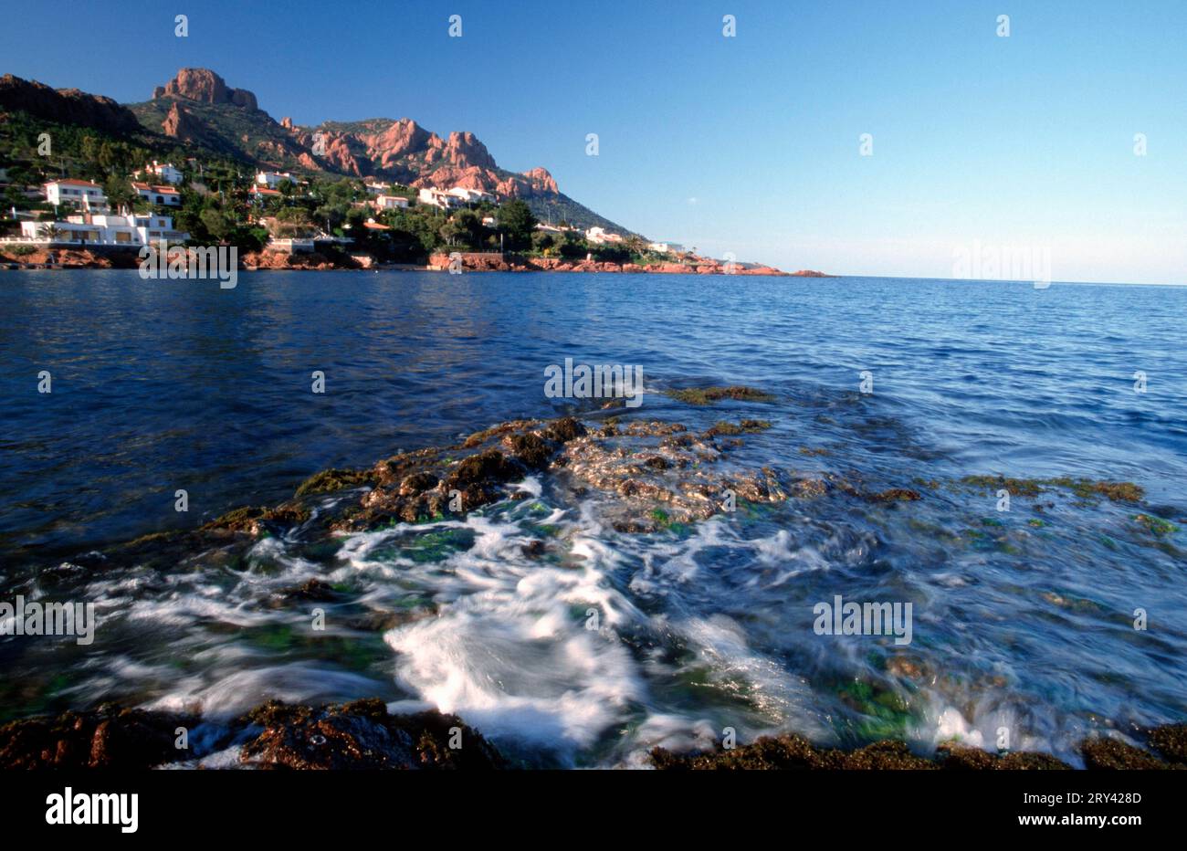 Bay at St. Raphael, Esterel mountains, Cote D'Azur, Provence, Southern ...