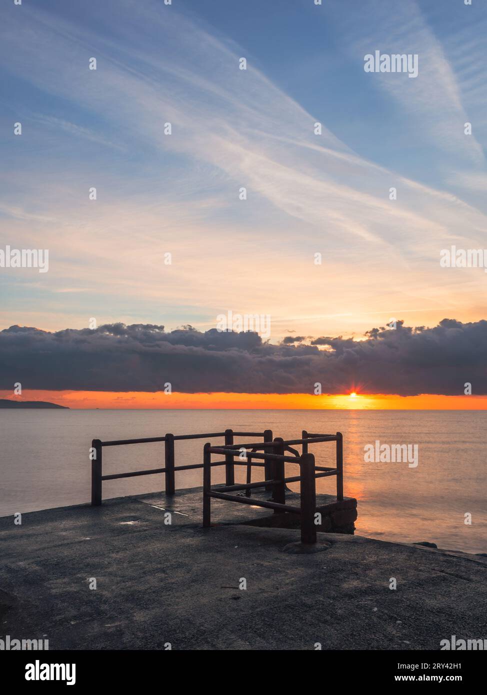 Sunrise into cloud from High Rock Stock Photo - Alamy