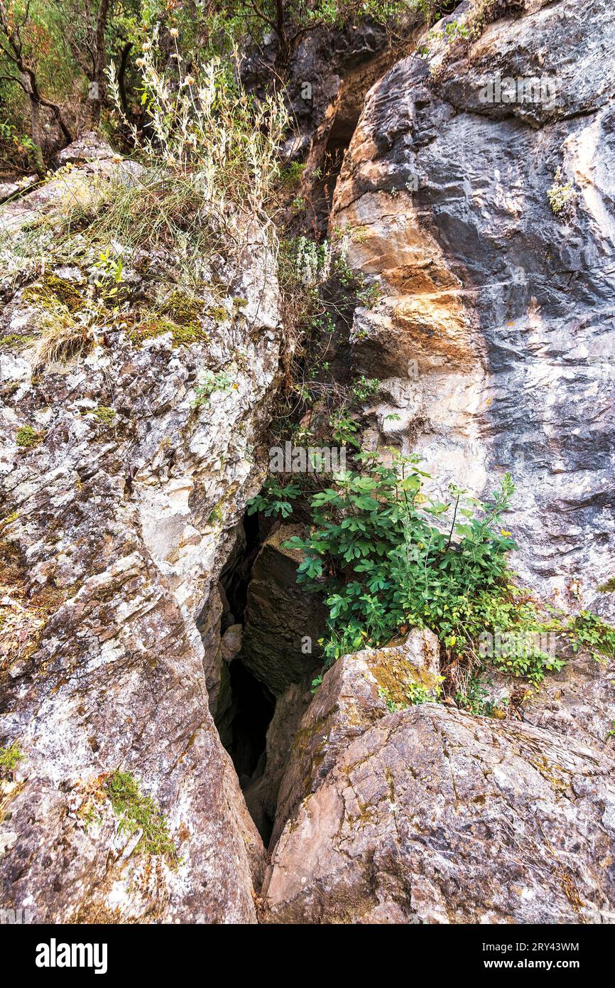 The famous Keadas or Kaiadas cave. It is the place where the Spartans ...