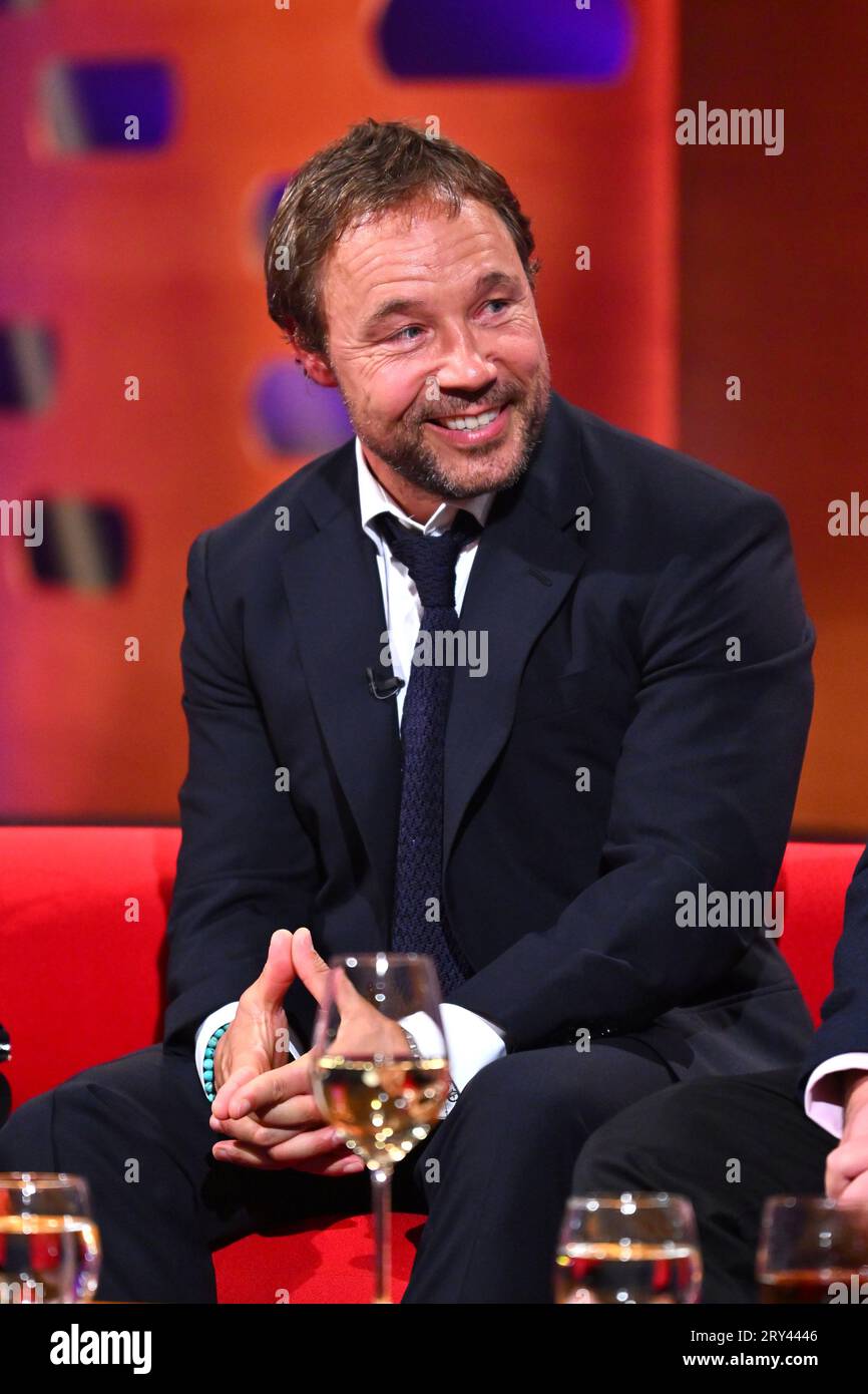 EDITORIAL USE ONLY Stephen Graham during filming for the Graham Norton ...