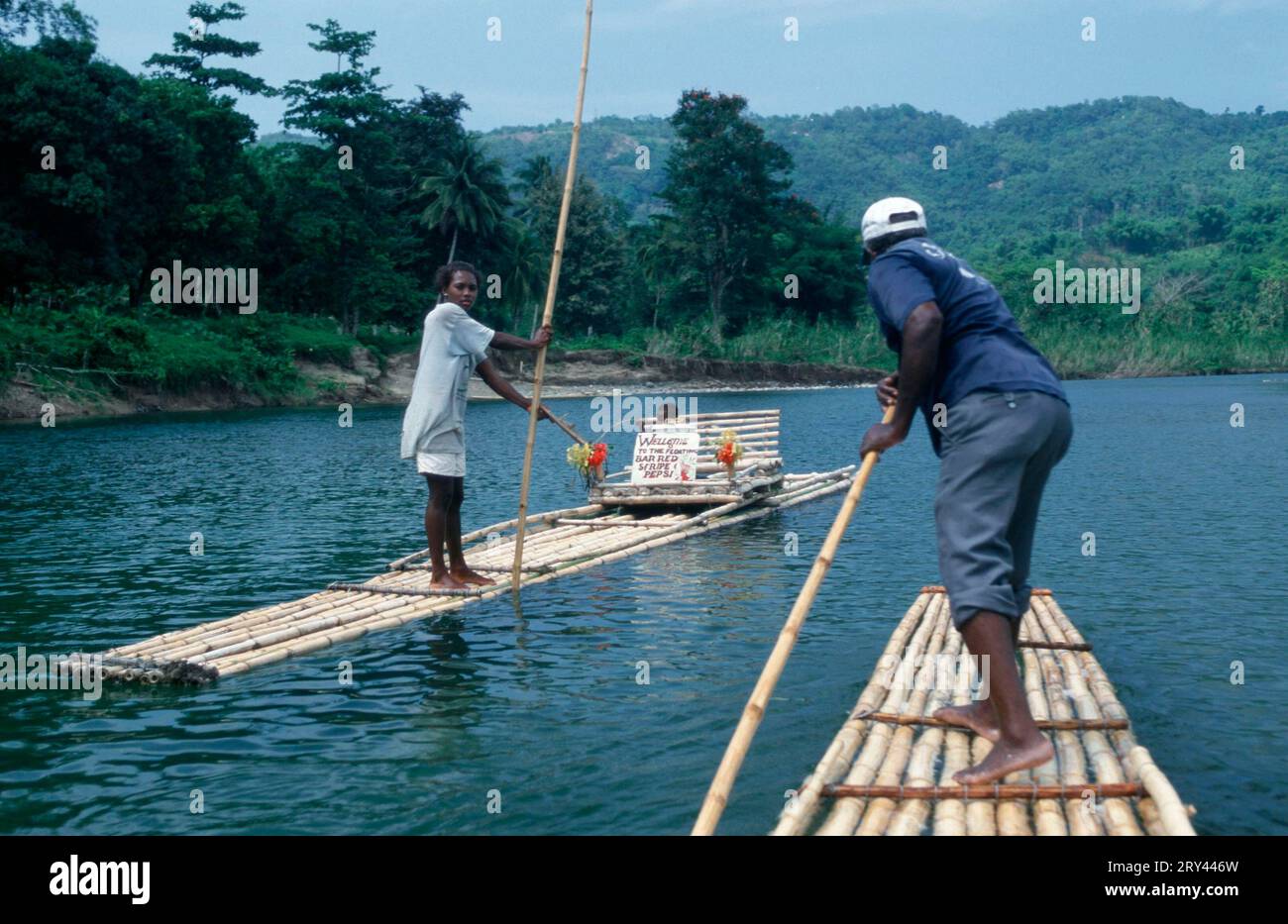 Rafting on the Rio Grande, near Port Antonio, Jamaica Stock Photo - Alamy