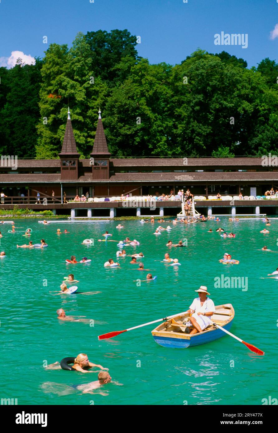 Thermal bath in Heviz, Lake Balaton, Hungary Stock Photo - Alamy