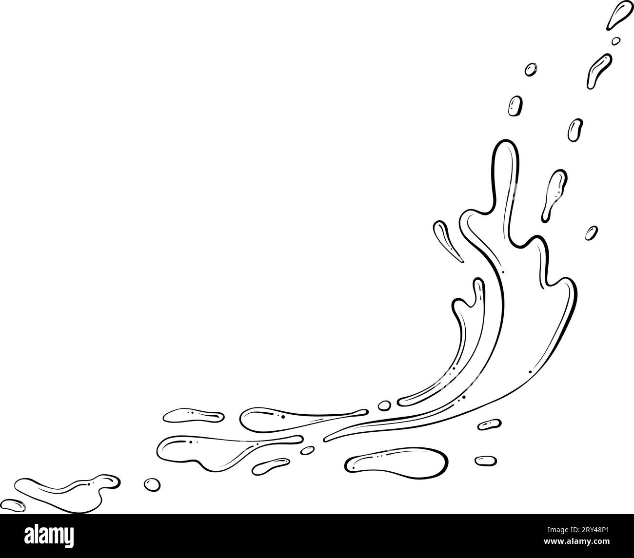 Liquid splash line art Stock Vector Image & Art - Alamy