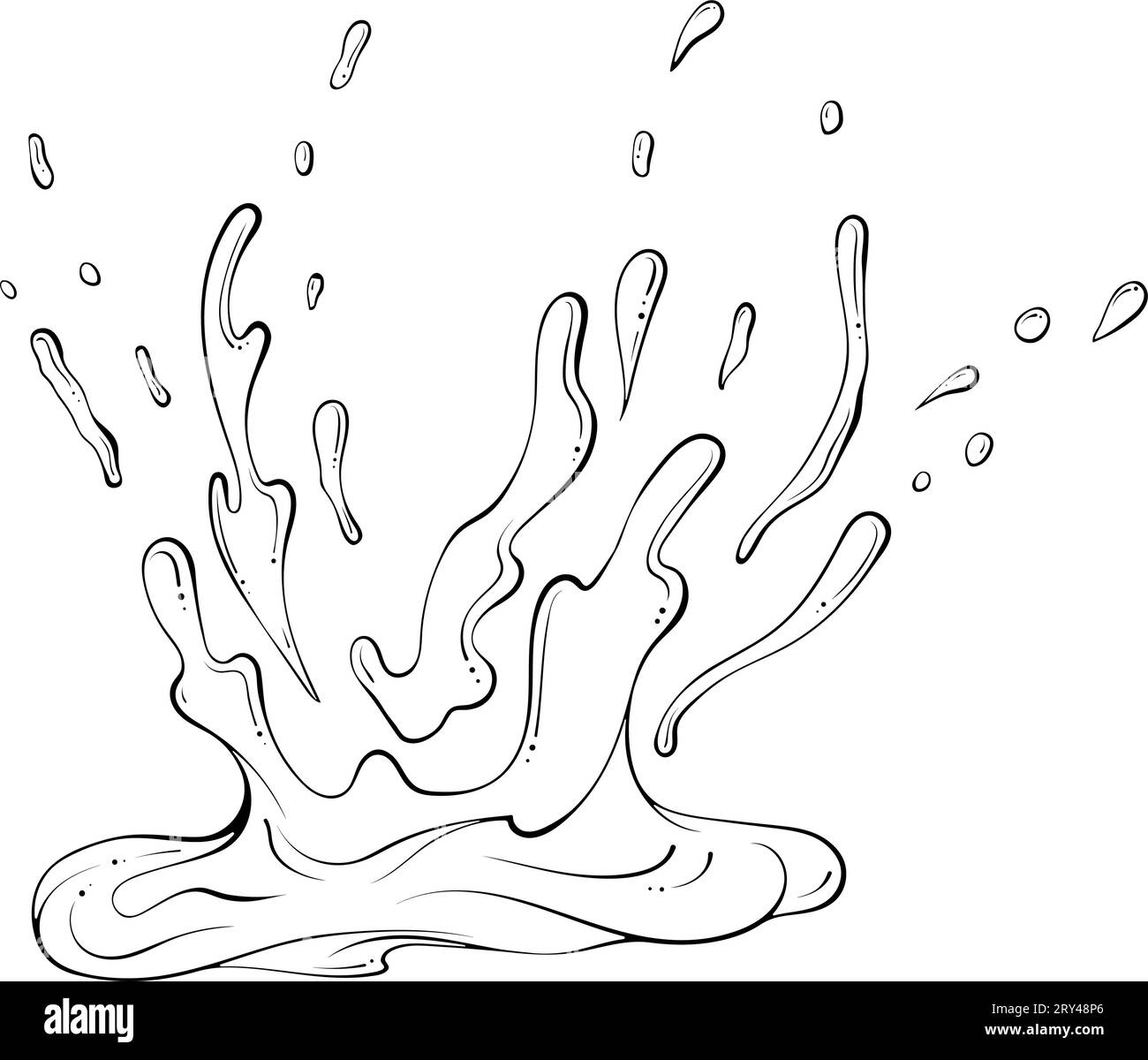 Liquid splash line art Stock Vector Image & Art - Alamy