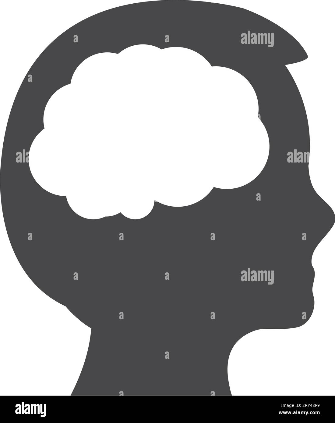 profile brain icon man illustration Stock Vector Image & Art - Alamy