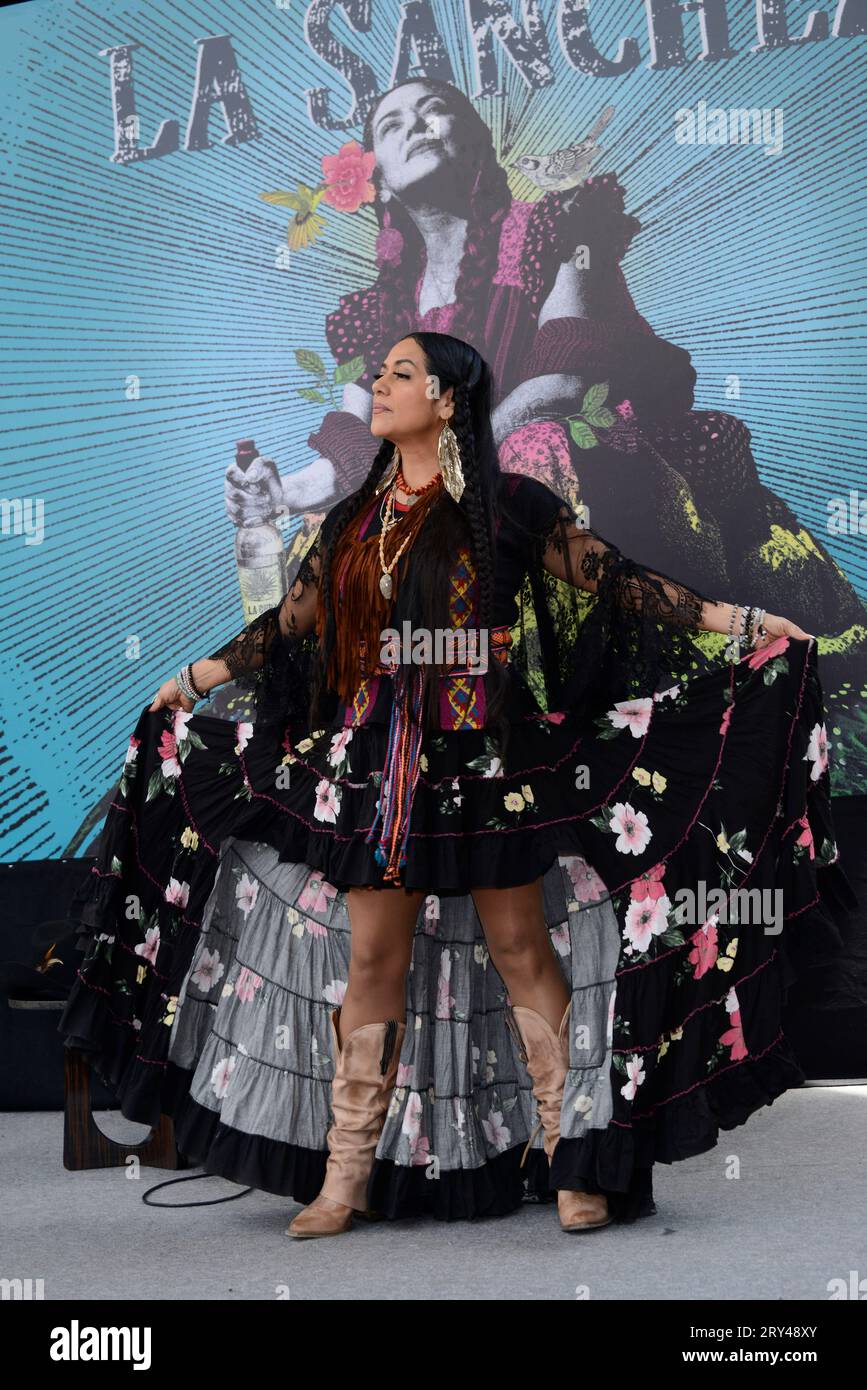 Mexico City, Mexico. 28th Sep, 2023. The singer originally from Oaxaca ...