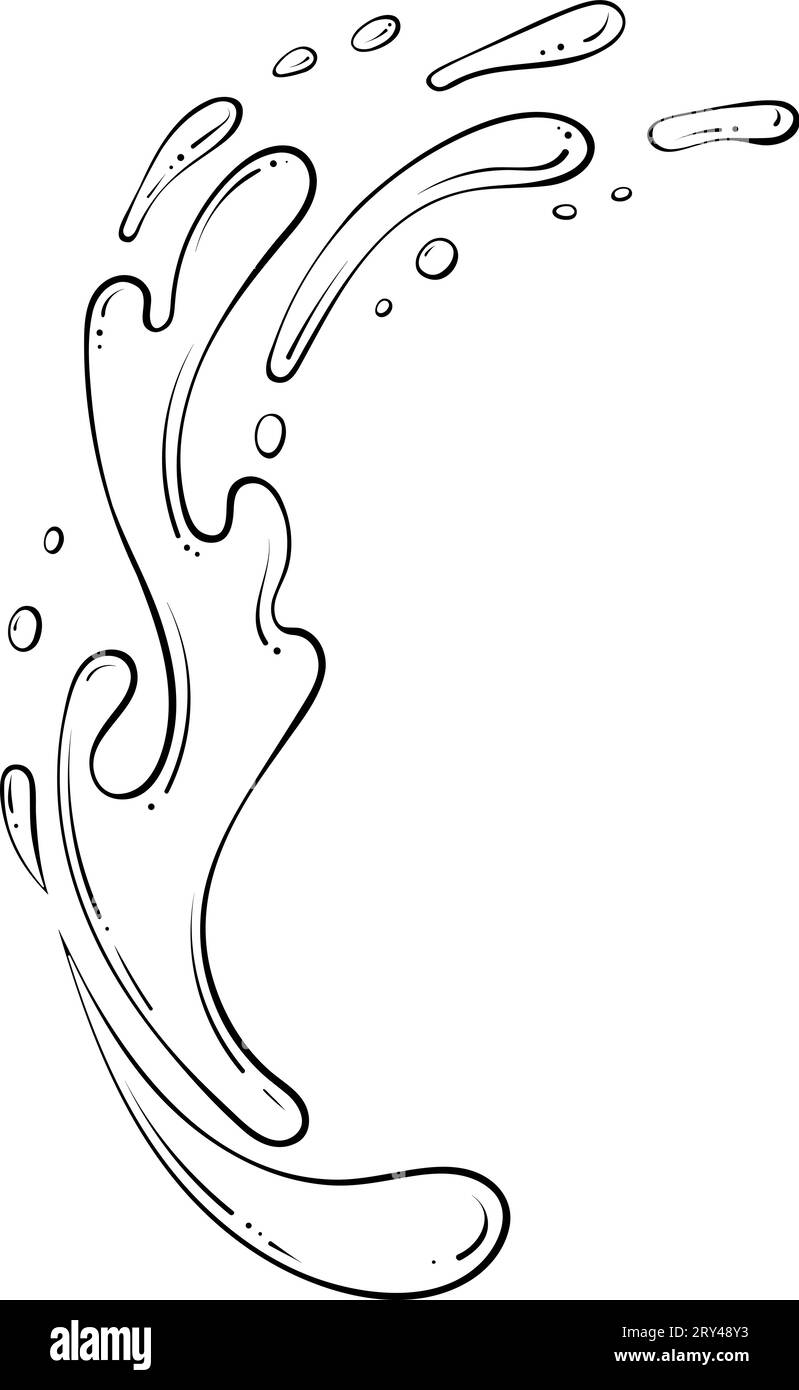 Liquid splash line art Stock Vector Image & Art - Alamy