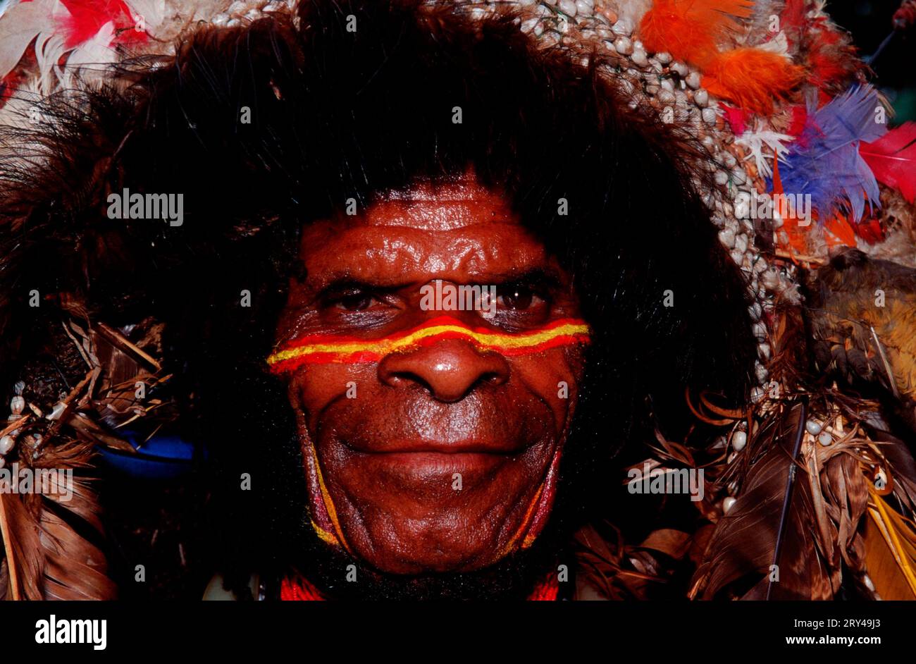 Huli man, Tari, Papua New-Guinea, Huli-Perueckenmann, Asia, people ...