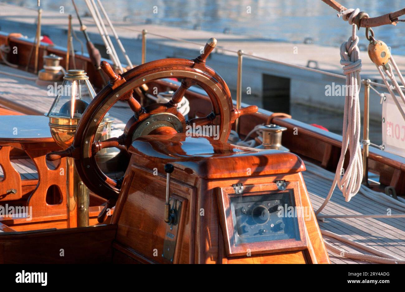 Steering Wheel of old sailing ship, Marseille, Provence, Southern ...
