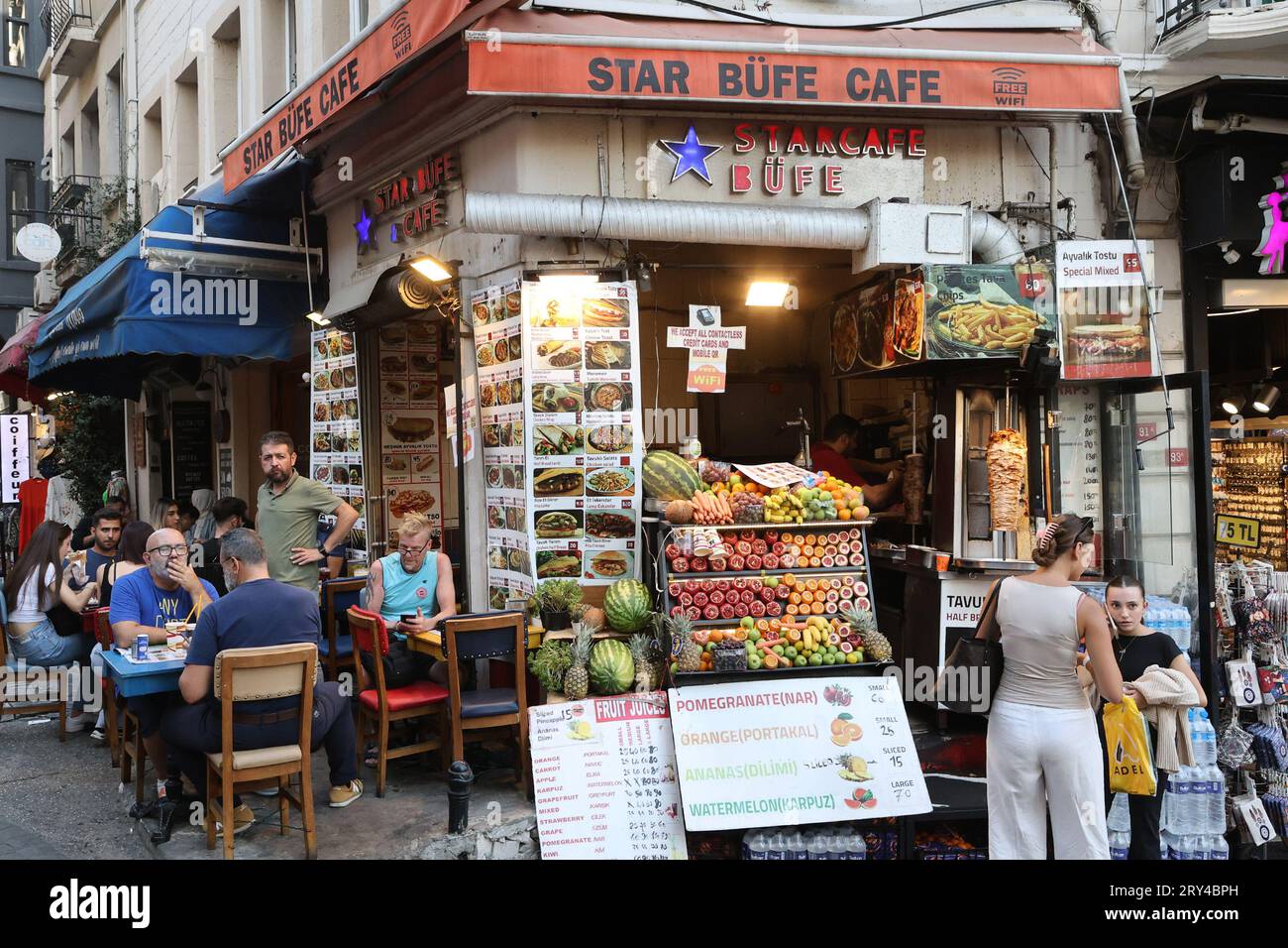 Star Bufe Cafe in the Galata district of Istanbul Stock Photo - Alamy