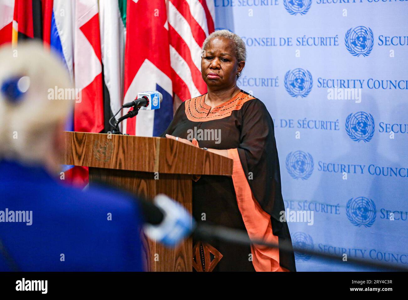 New York, New York, USA. 28th Sep, 2023. BINTOU KEITA, Head of the ...