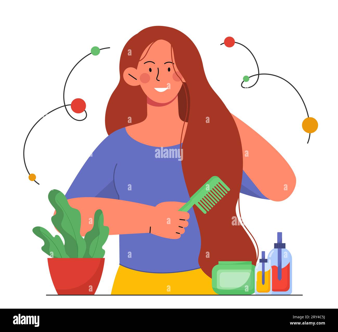 Woman combing hair vector concept Stock Vector Image & Art - Alamy Woman combing hair vector concept Stock Vector Image & Art - Alamy