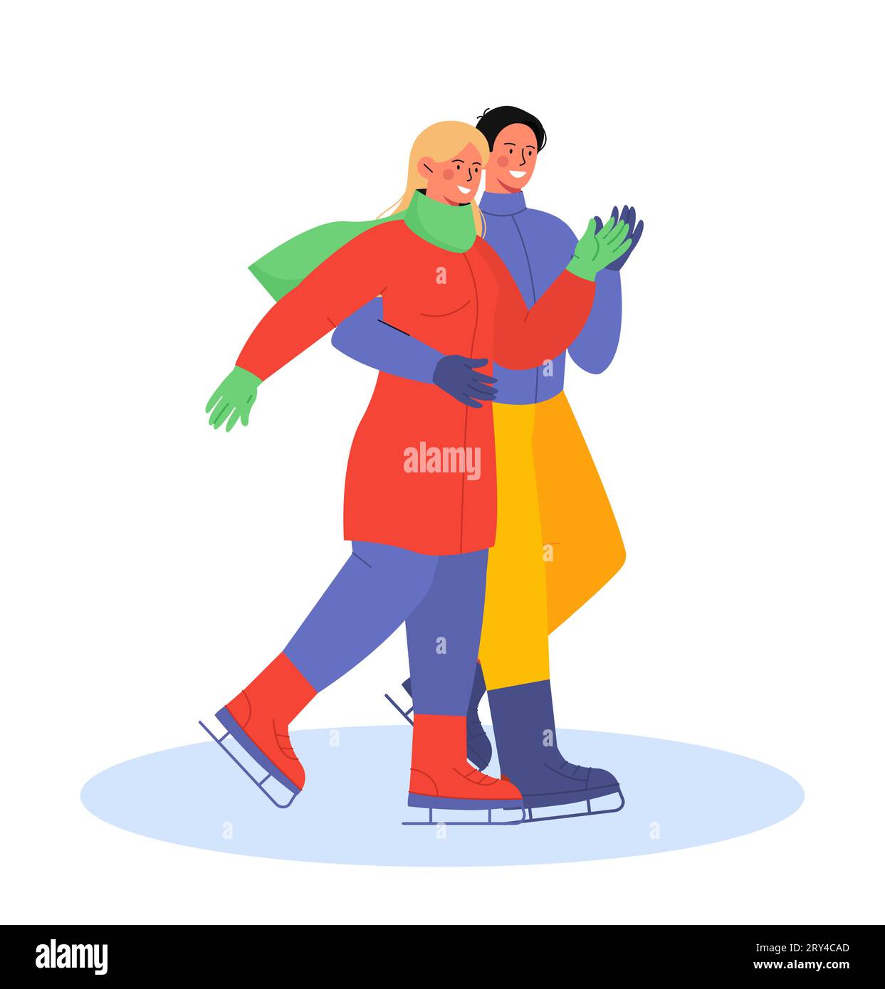 Couples walk in winter vector concept Stock Vector Image & Art - Alamy