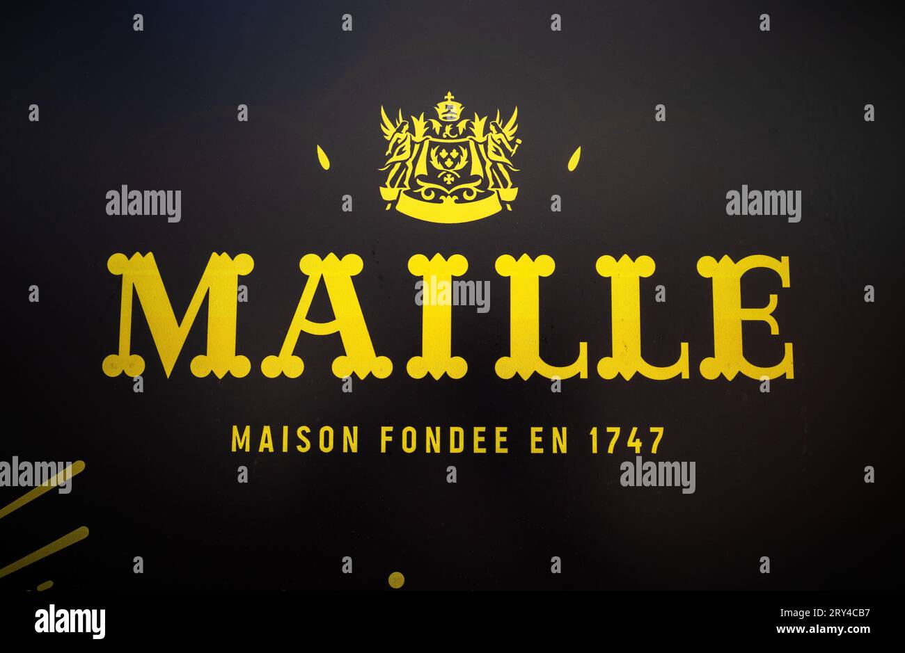 Dijon, France - August 8, 2023: Maison Maille, the brand, continues to ...