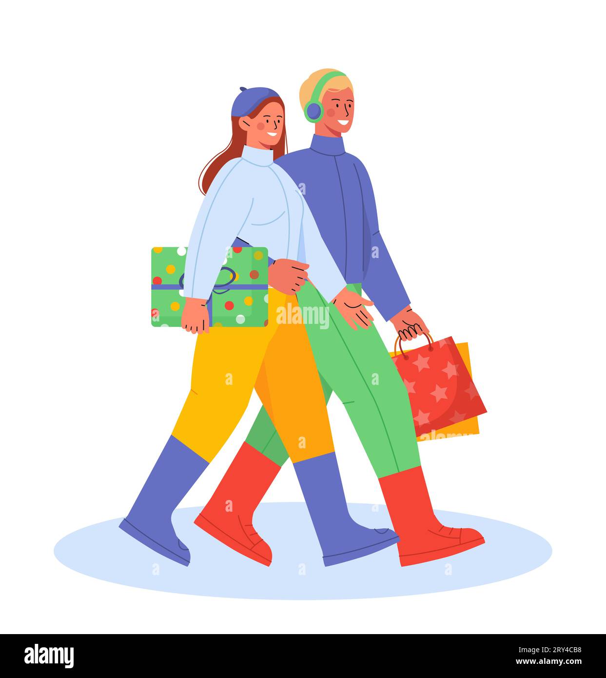 Young woman outdoor in winter Stock Vector Images - Alamy