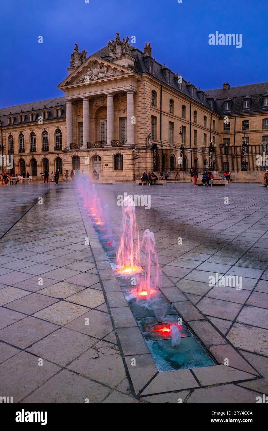 Dijon, France - August 8, 2023: Liberation Square and the Palace of the ...