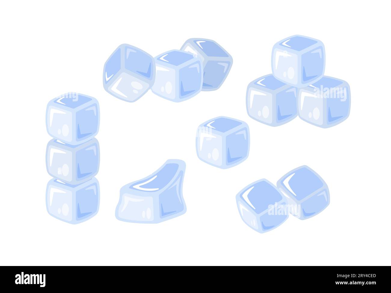 Ice Cubes Vector Set Stock Vector Image And Art Alamy
