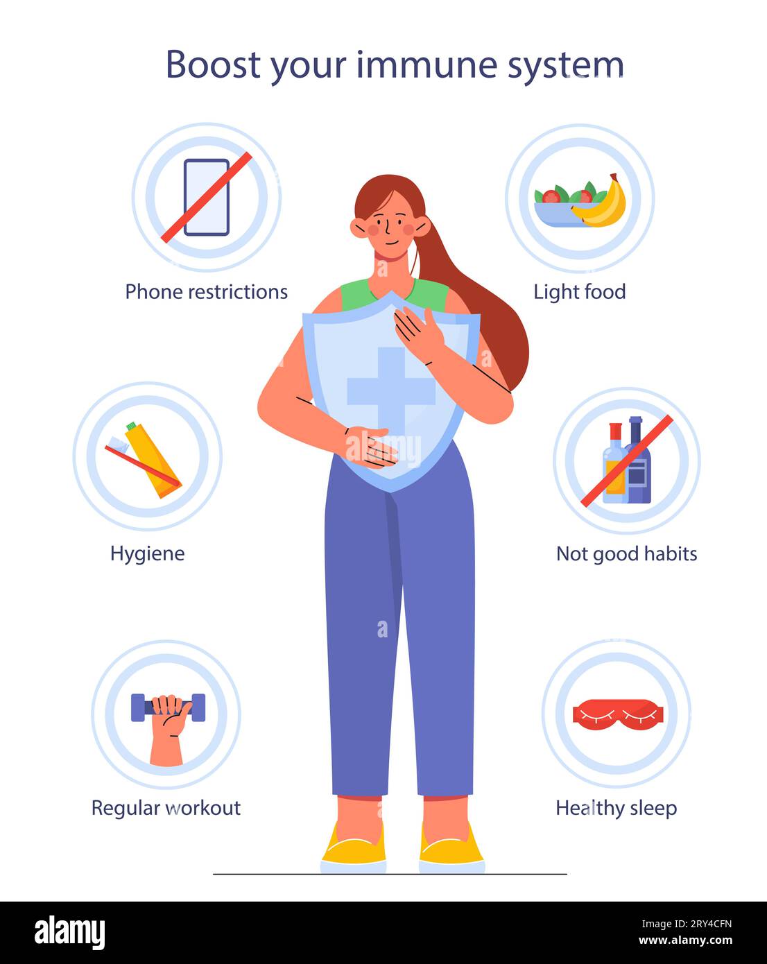 Healthy lifestyle tips vector concept Stock Vector Image & Art - Alamy