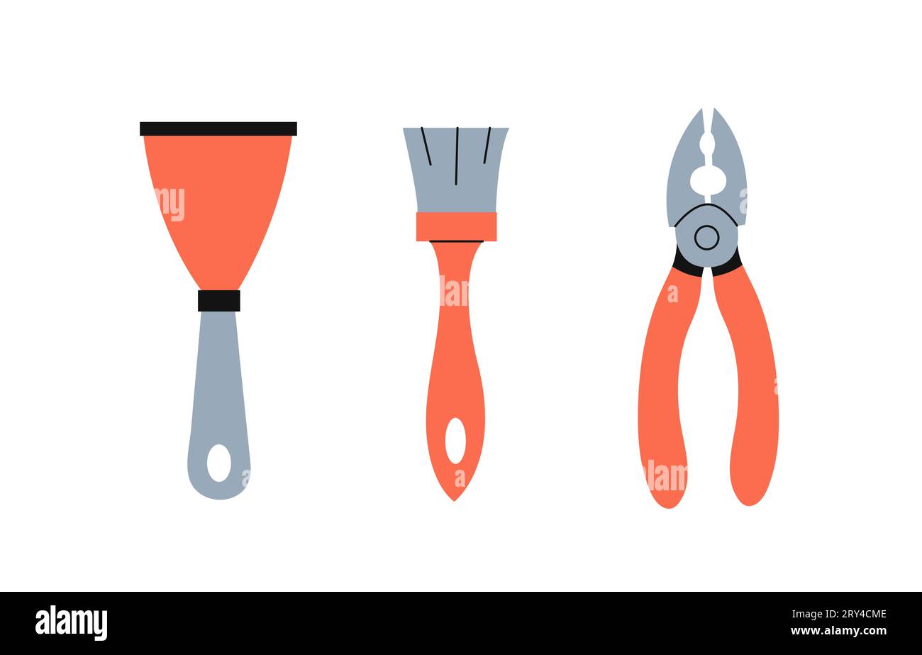 Various working tools vector set Stock Vector Image & Art - Alamy