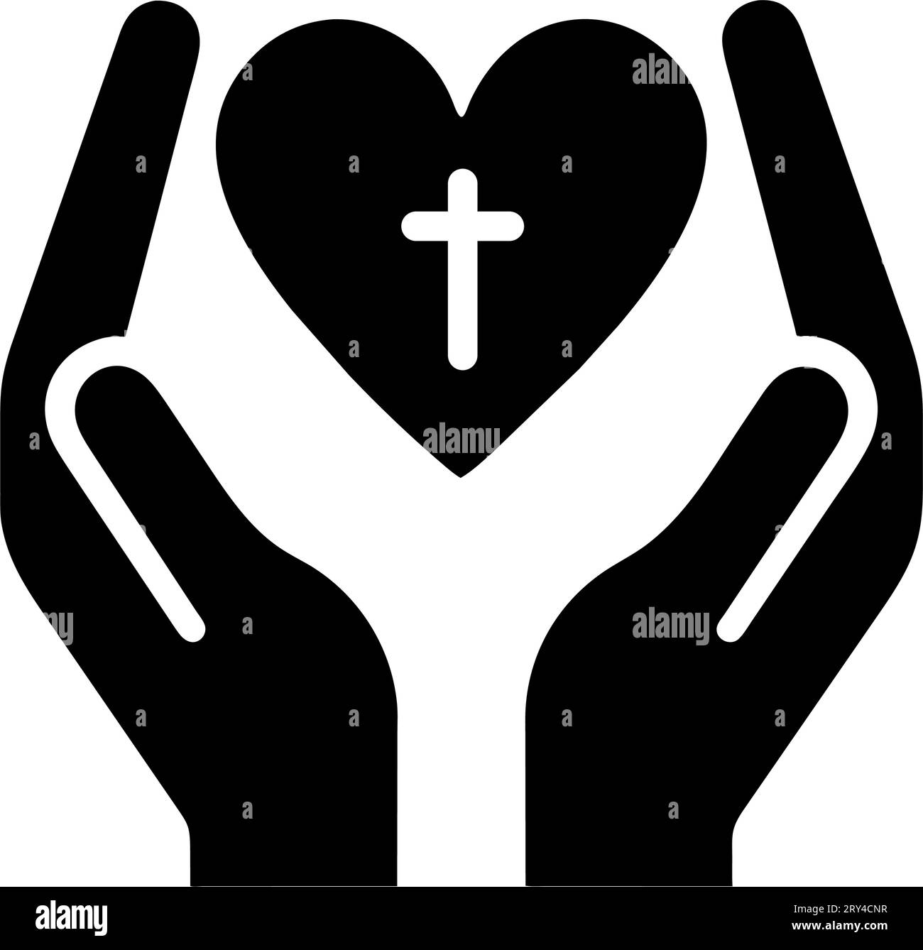 catholic religion hands icon Stock Vector Image & Art - Alamy