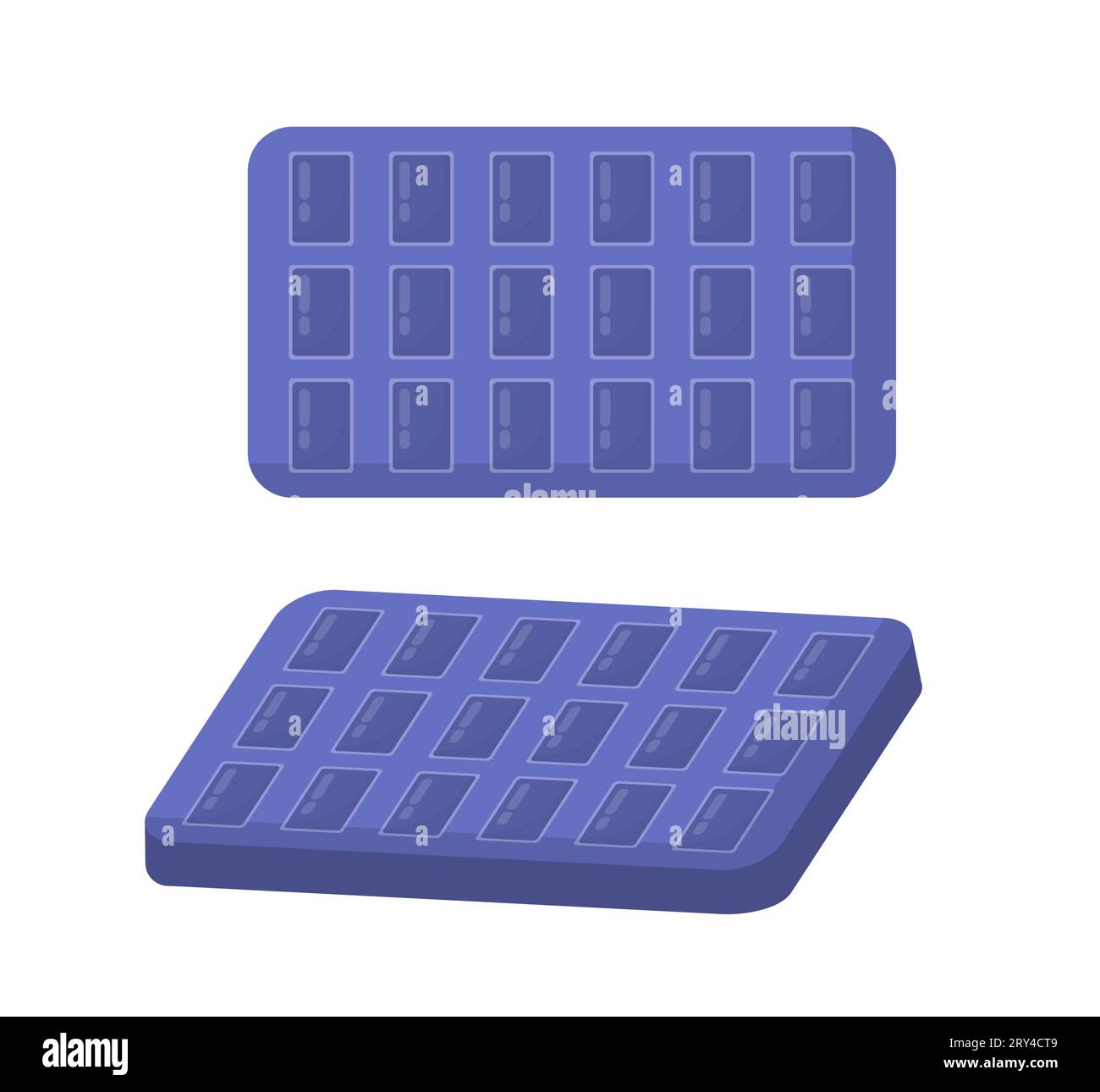 Ice plastic trays vector concept Stock Vector Image & Art - Alamy