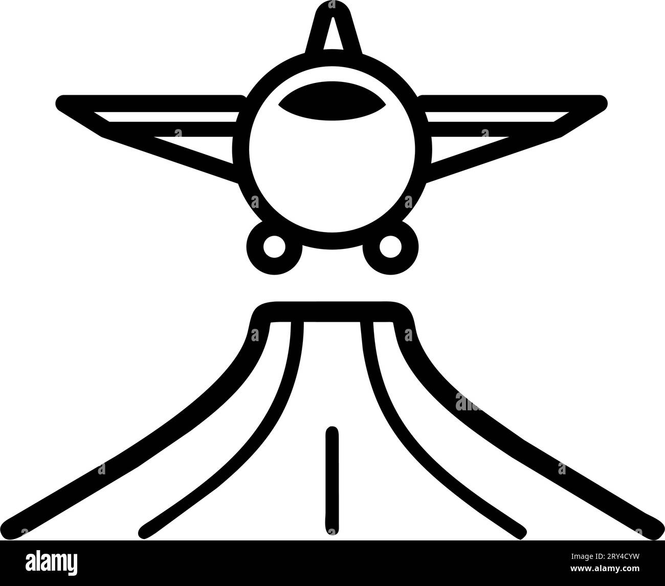 airport icon landing track illustration Stock Vector Image & Art - Alamy