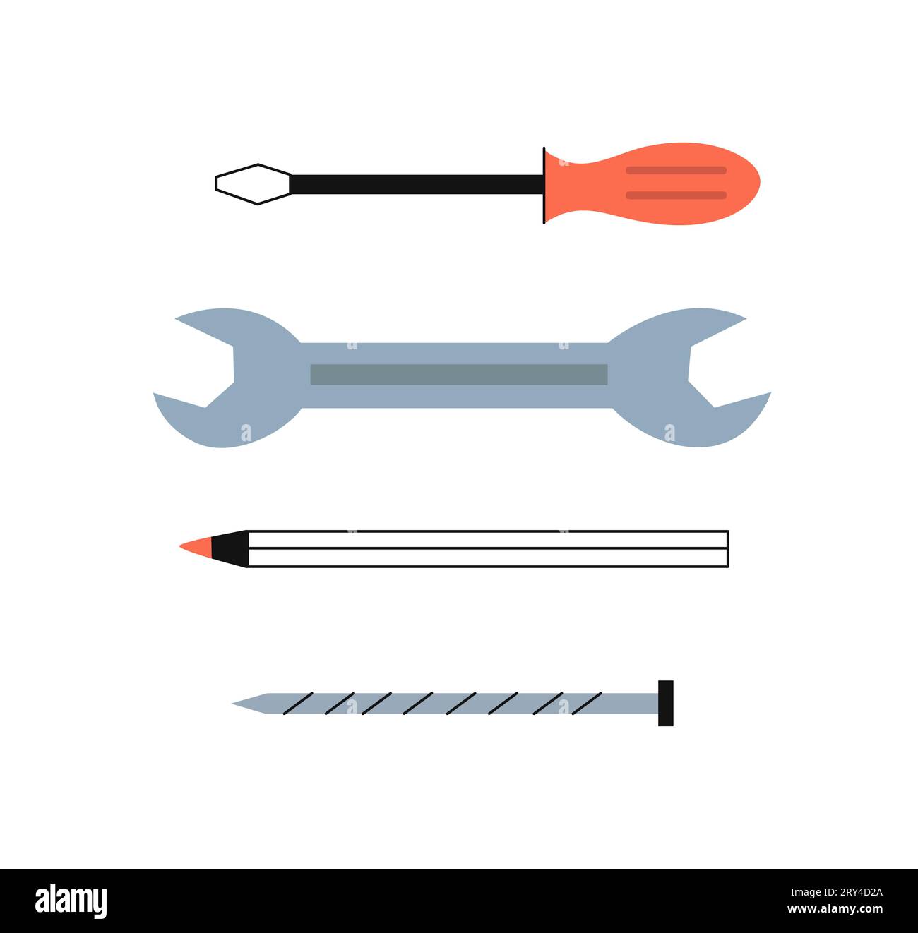 Various working tools vector set Stock Vector Image & Art - Alamy