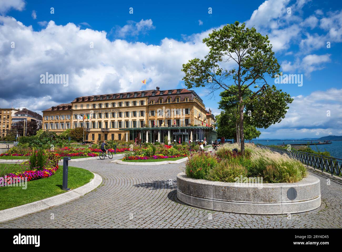 Neuchatel, Switzerland - August 7, 2023: Neuchâtel, the French-speaking ...