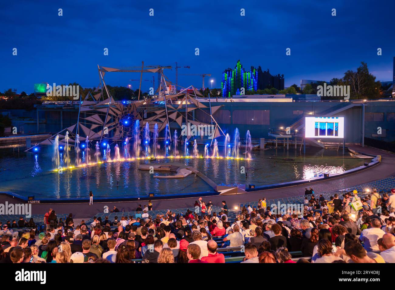 Poitiers, France - August 14, 2023: The Futuroscope is a theme park in ...