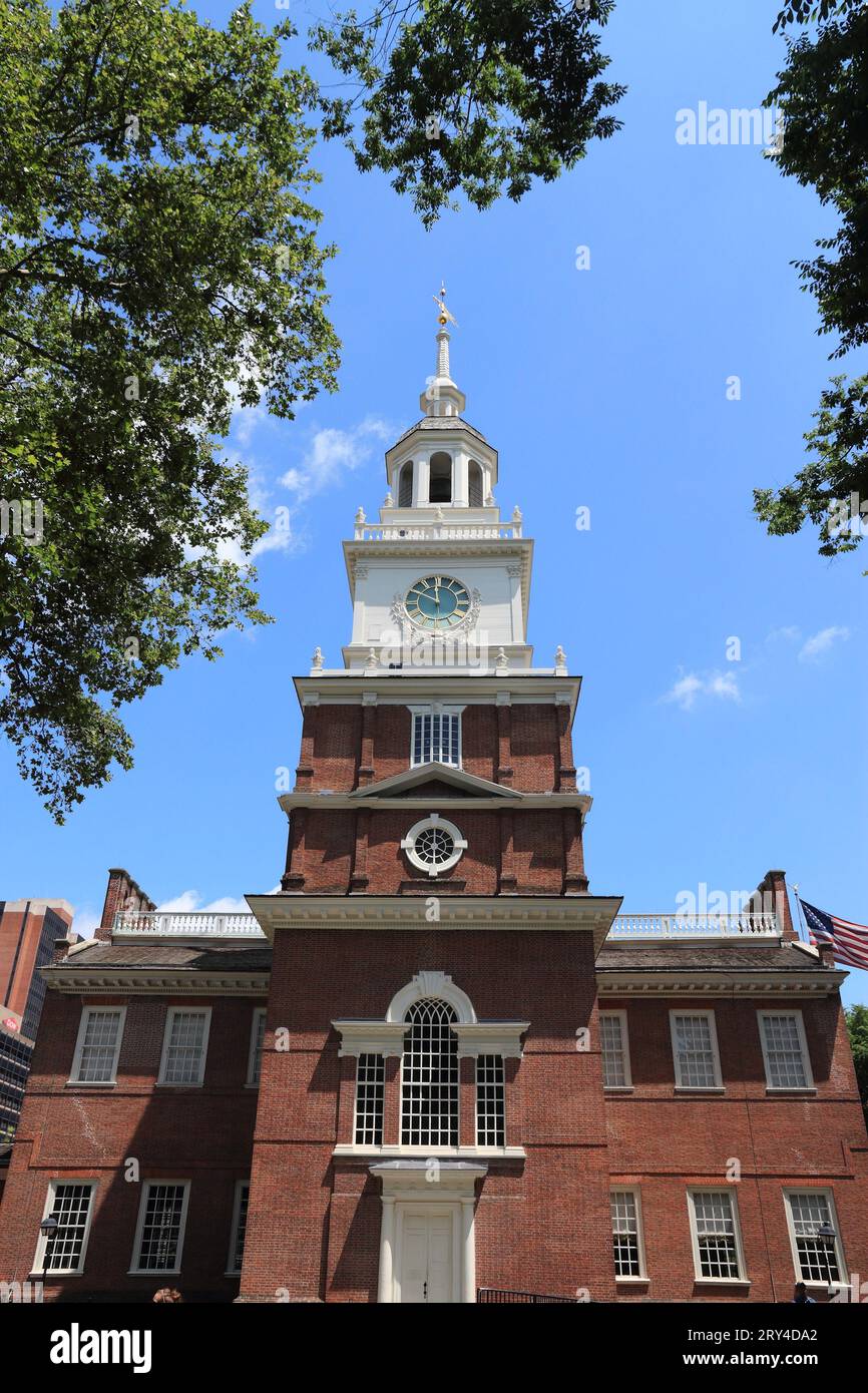 Philadelphia city landmark. Independence Hall in Philadelphia Stock ...