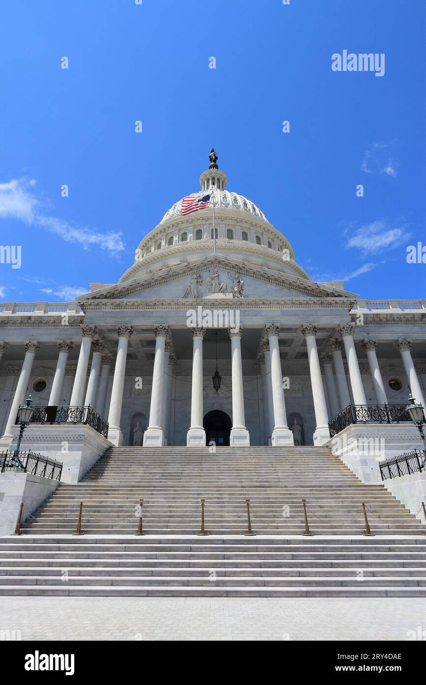 US National Capitol. American landmark in Washington, DC. United States ...