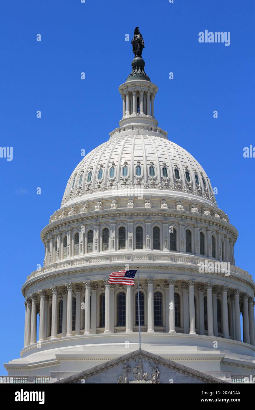 US National Capitol. American landmark in Washington, DC. United States ...