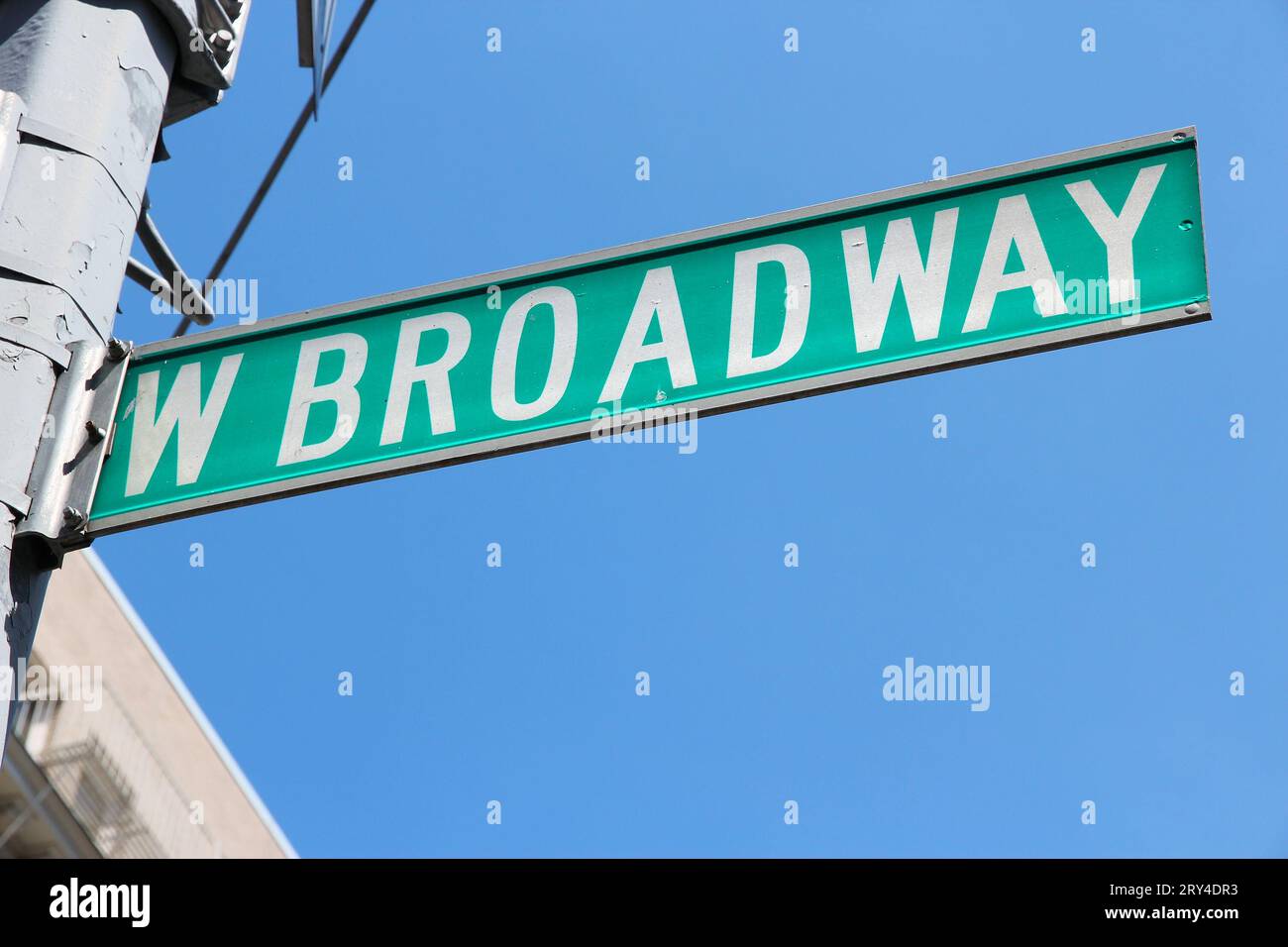 New York City street - famous West Broadway sign in Manhattan Stock ...