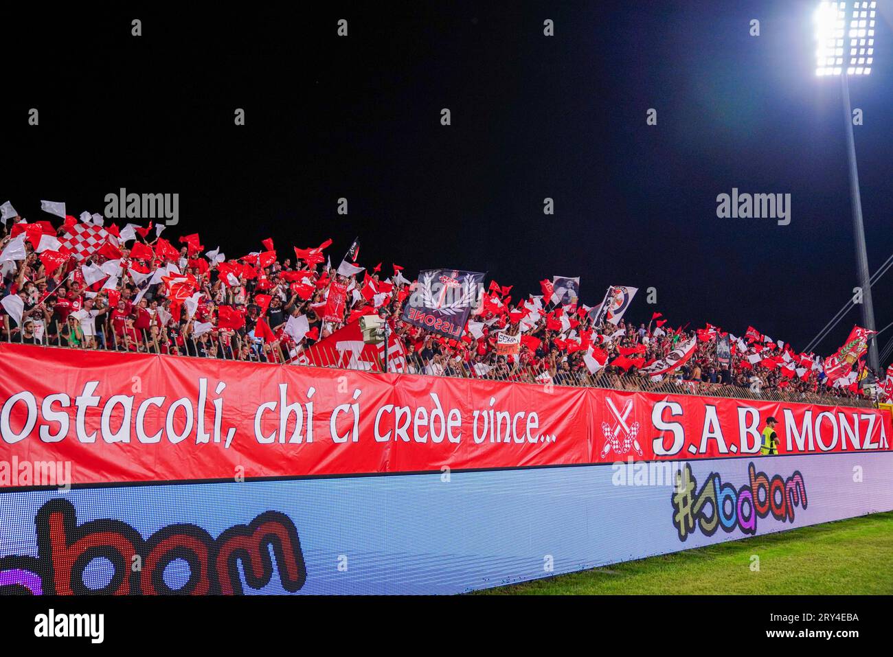 Monza, Italy. 28th Sep, 2023. AC Monza supporters of Curva Davide Pieri ...