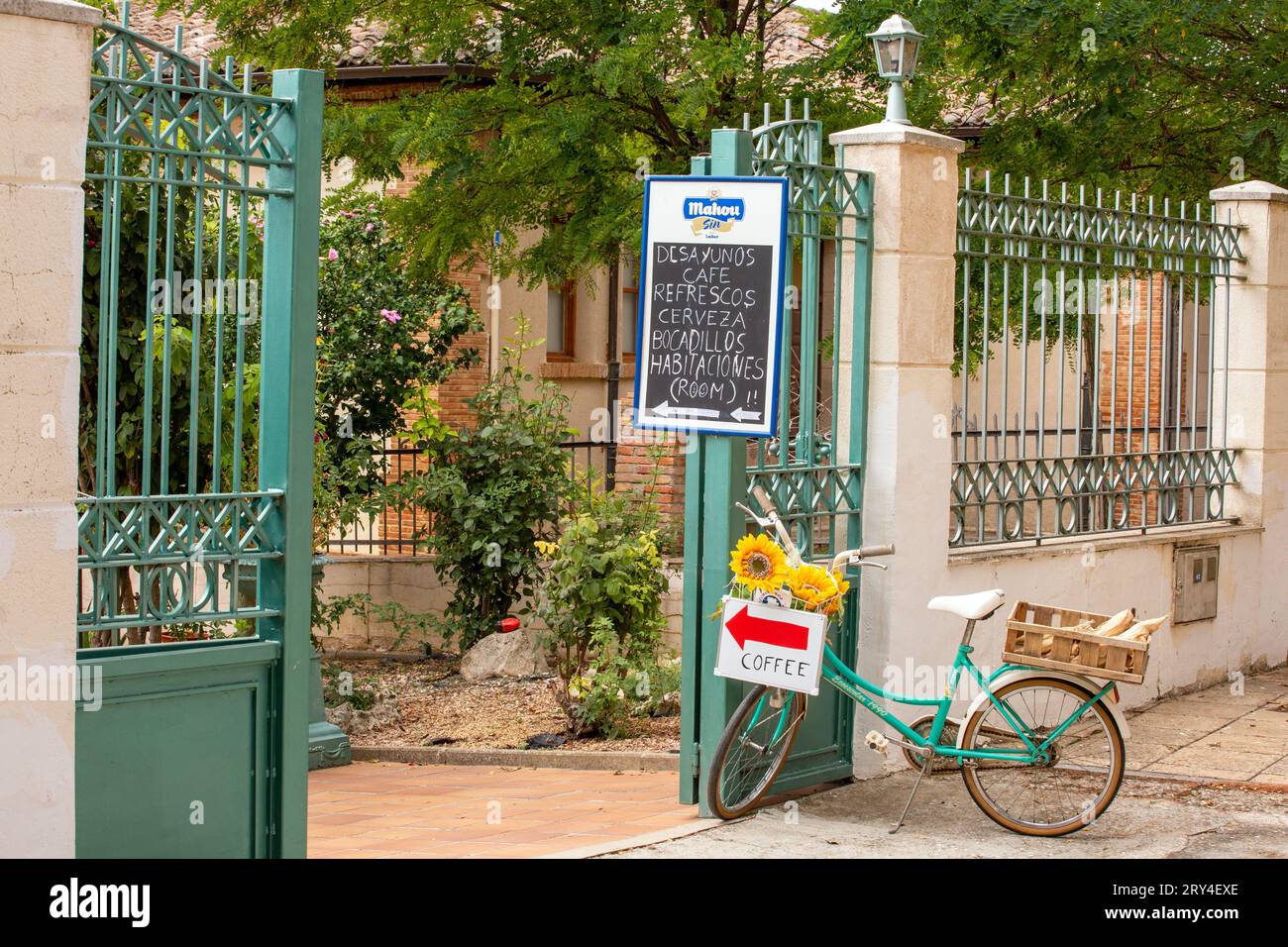 Pilgrims café on the Camino de Santiago pilgrimage route, the way of St ...