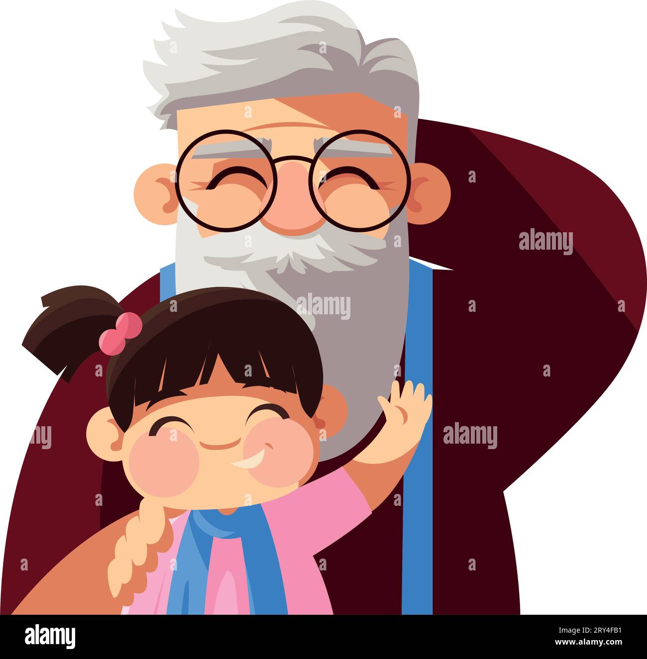 Grandparents happy granddaughter grandpa Cut Out Stock Images ...