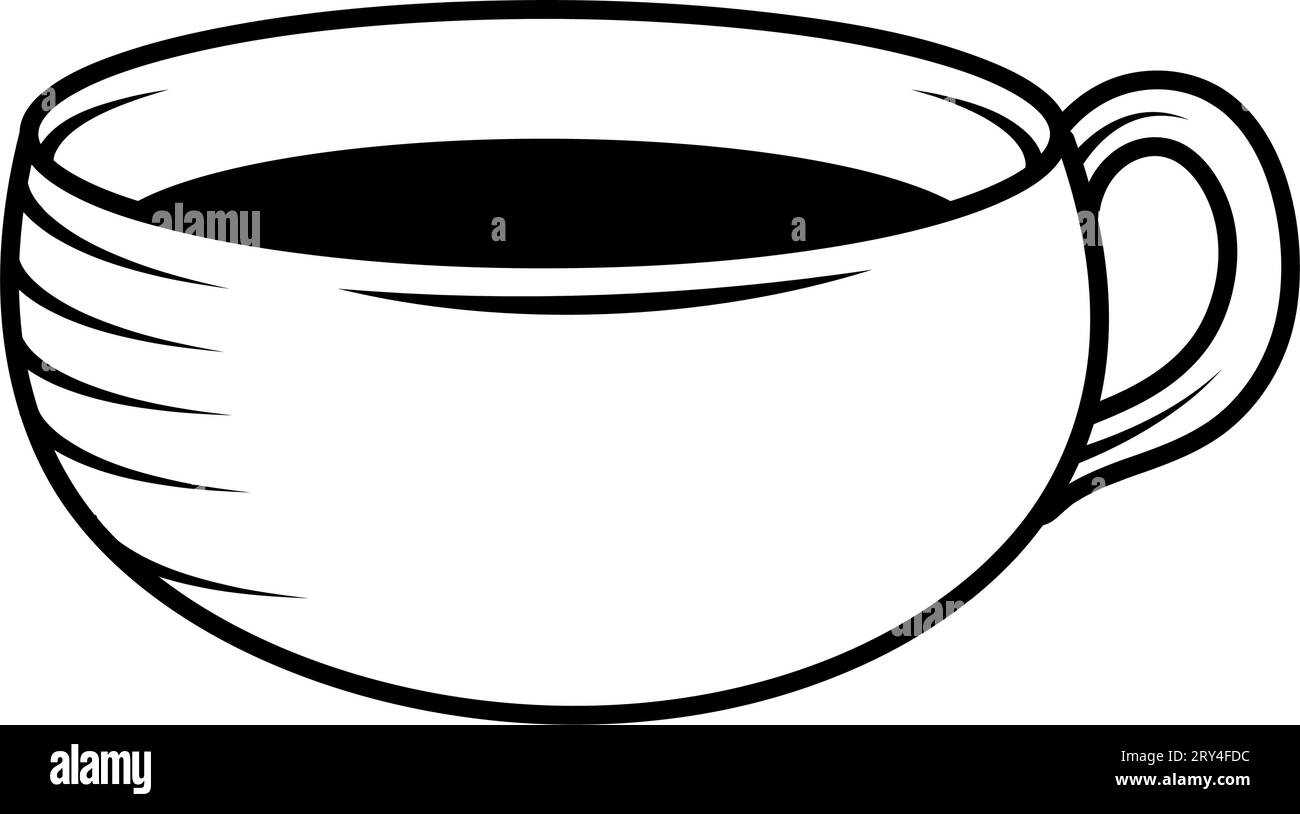coffee cup draw illustration Stock Vector Image & Art - Alamy
