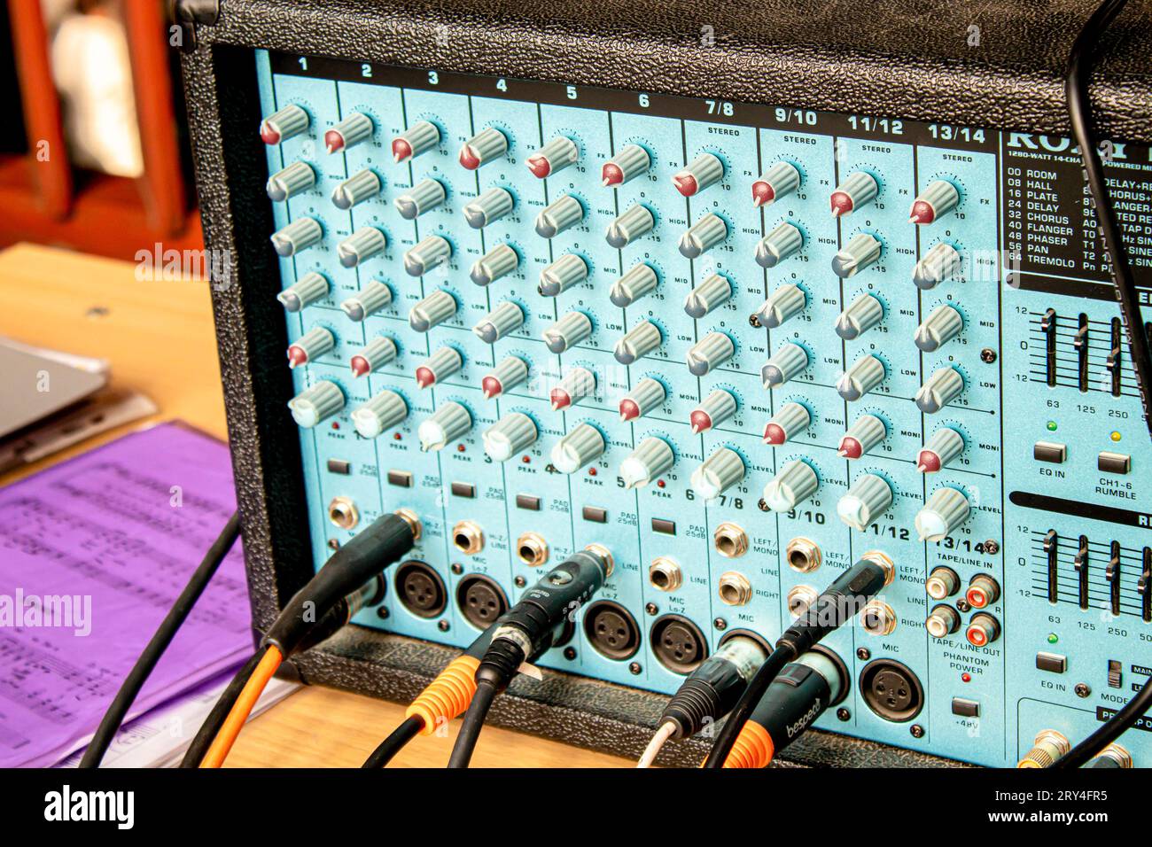 sound music mixer control panel Stock Photo - Alamy