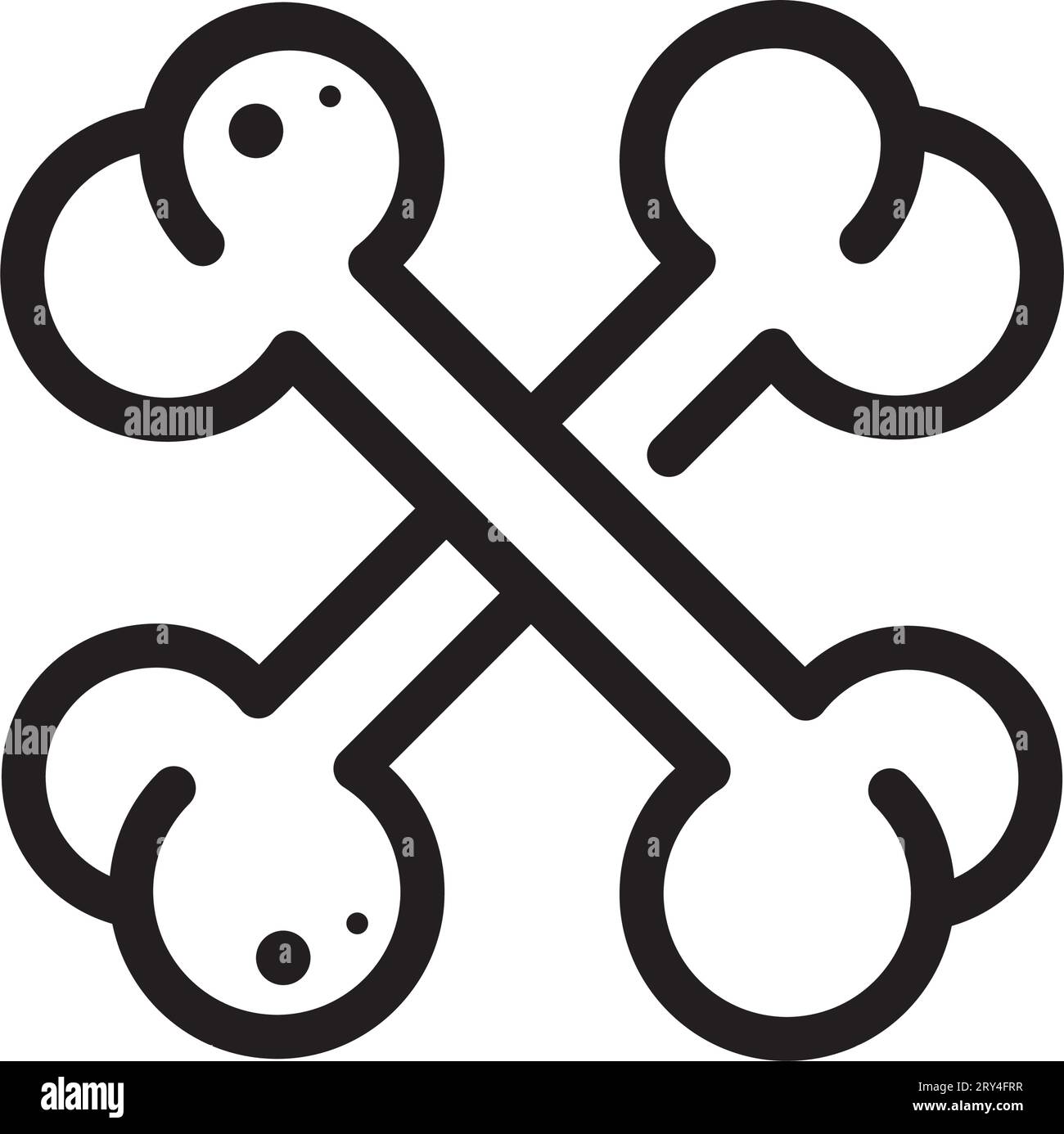 cross bone icon Stock Vector Image & Art - Alamy