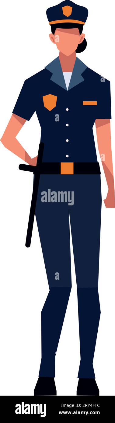 police standing isolated Stock Vector Image & Art - Alamy