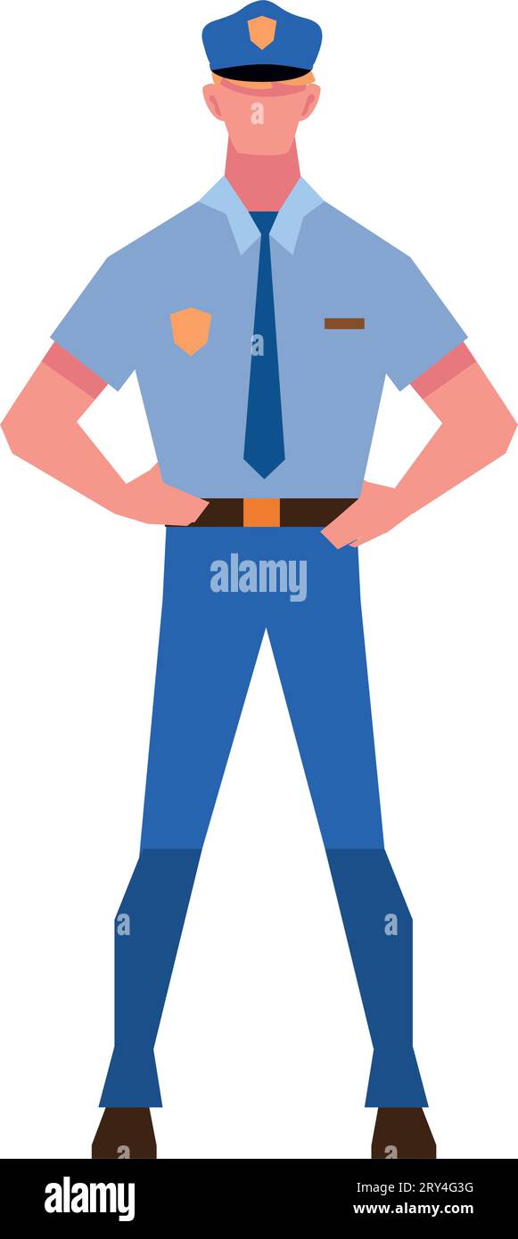 Standing policeman in working Cut Out Stock Images & Pictures - Alamy