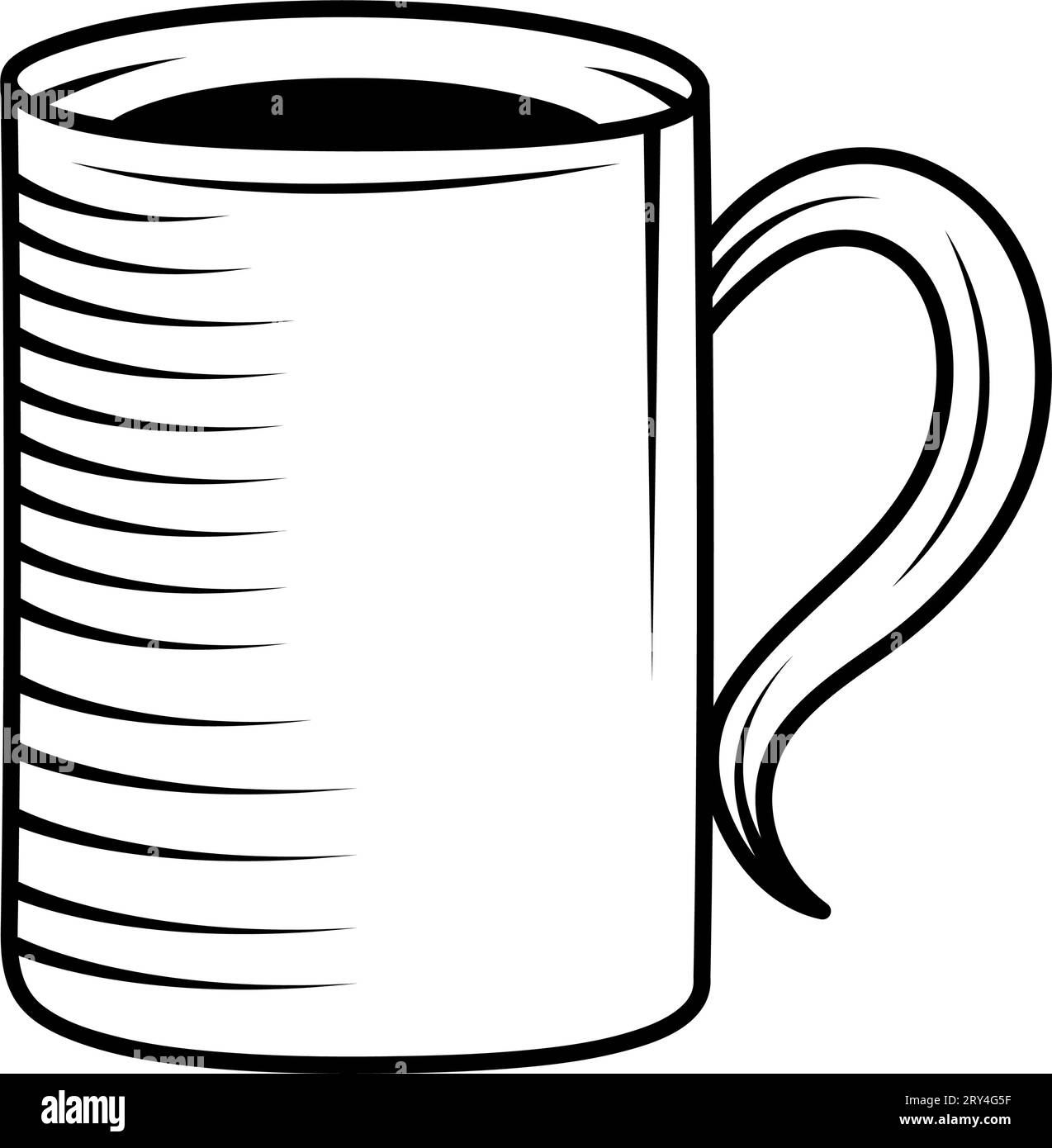 coffee cup draw long Stock Vector Image & Art - Alamy