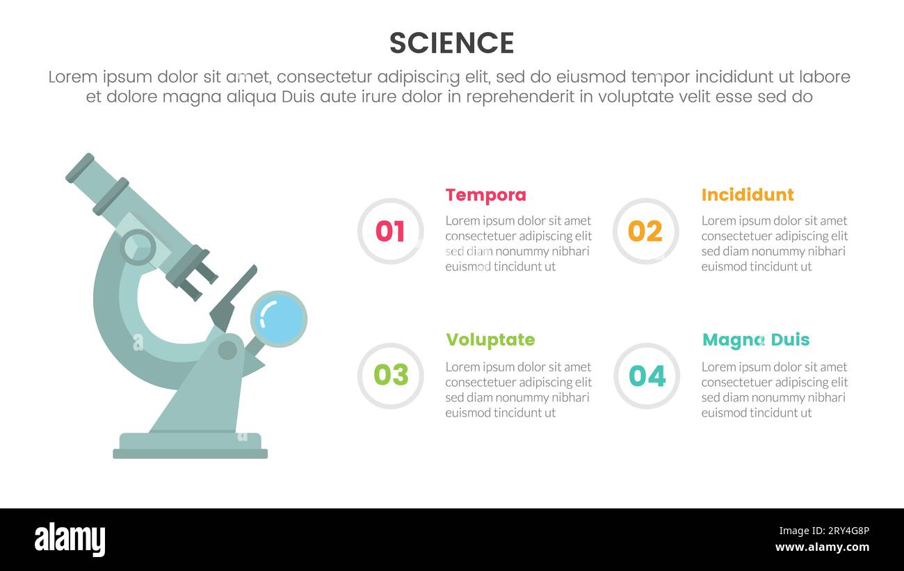 health and science research infographic 4 point stage template with ...