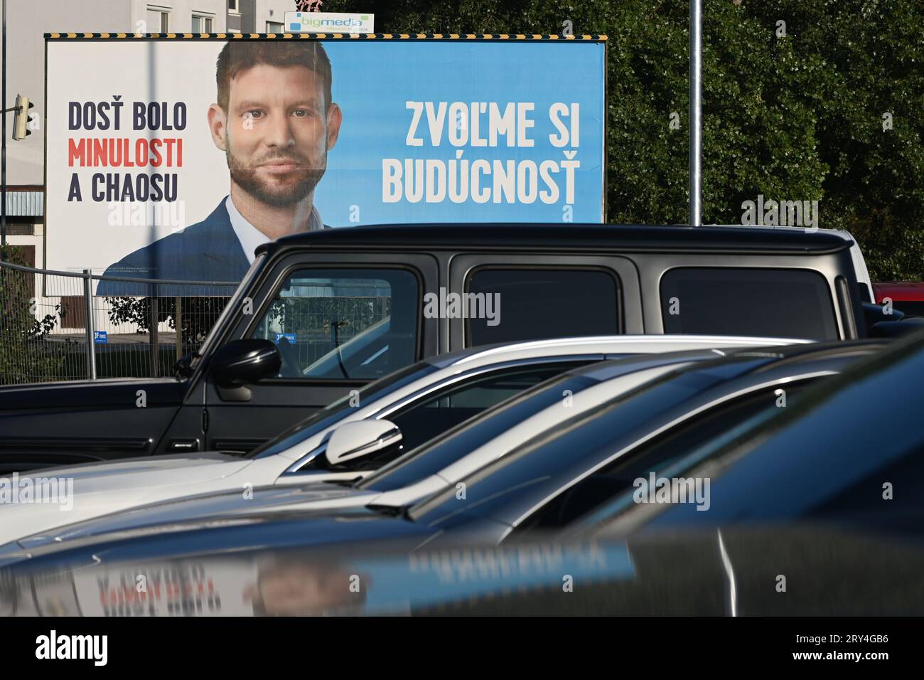 Bratislava, Slovakia. 28th Sep, 2023. The election billboard of the ...