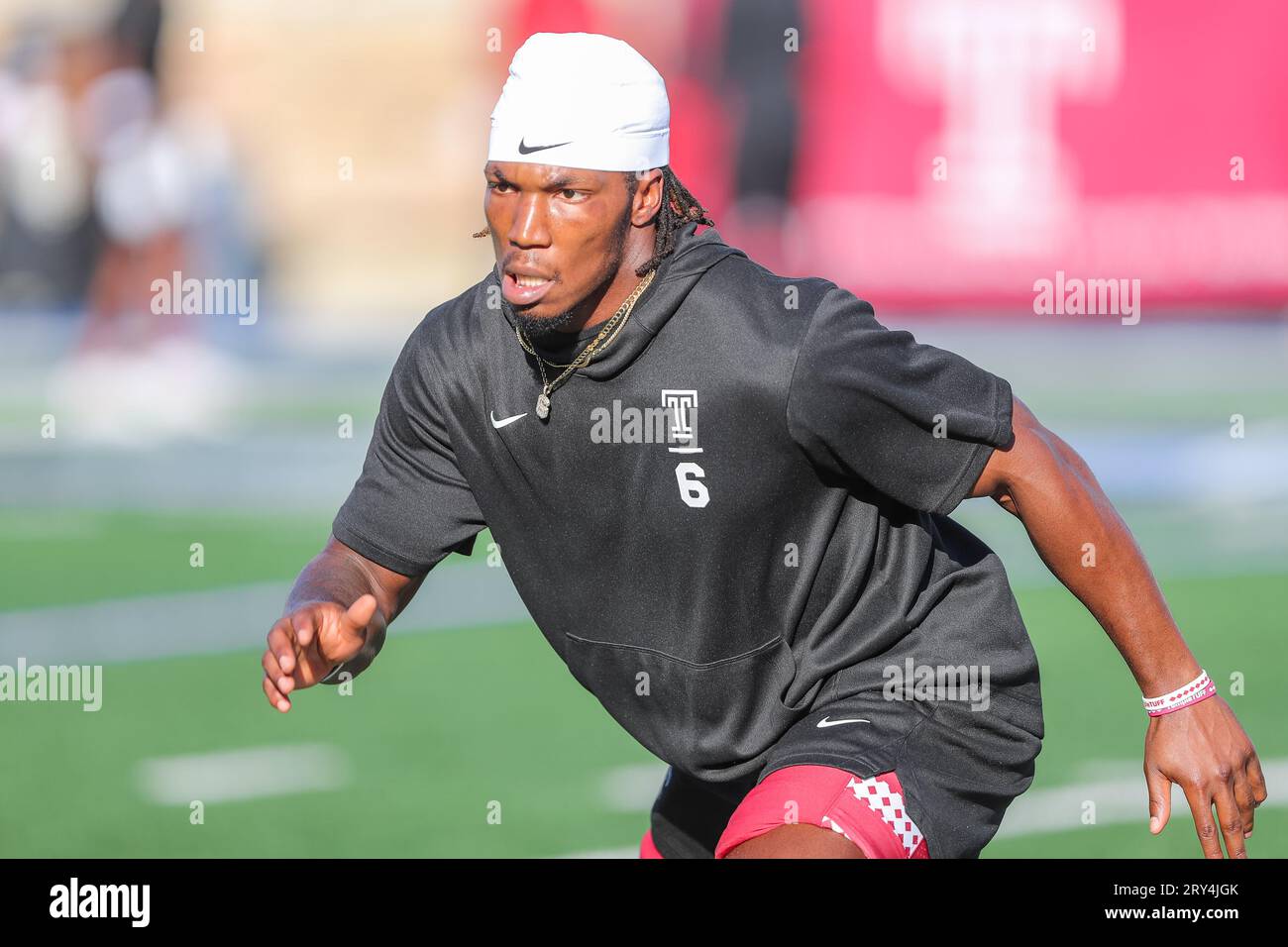 Tulsa, USA. 28th Sep, 2023. September 28, 2023:.Temple Owls linebacker ...